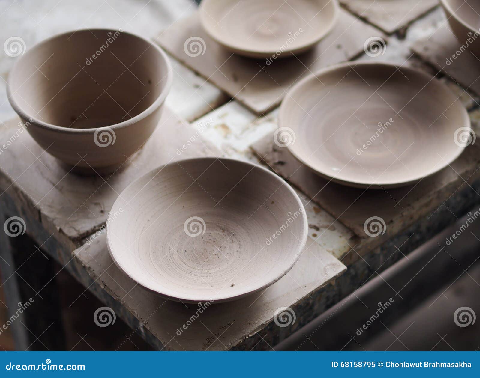 Clay and Form Test Pieces from Ceramic Art Workshop Stock Image - Image ...
