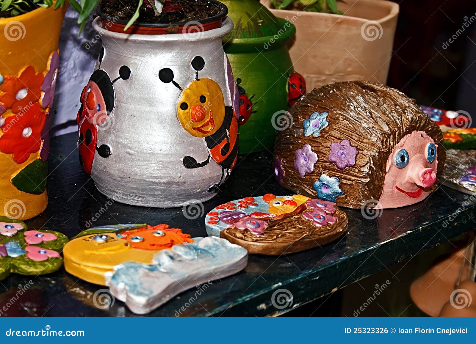 Clay forms painted 5 stock photo. Image of artistic, painting - 25323326