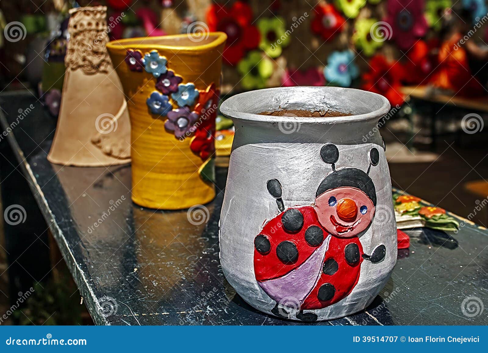 Clay forms painted 6 stock image. Image of ornamental - 39514707