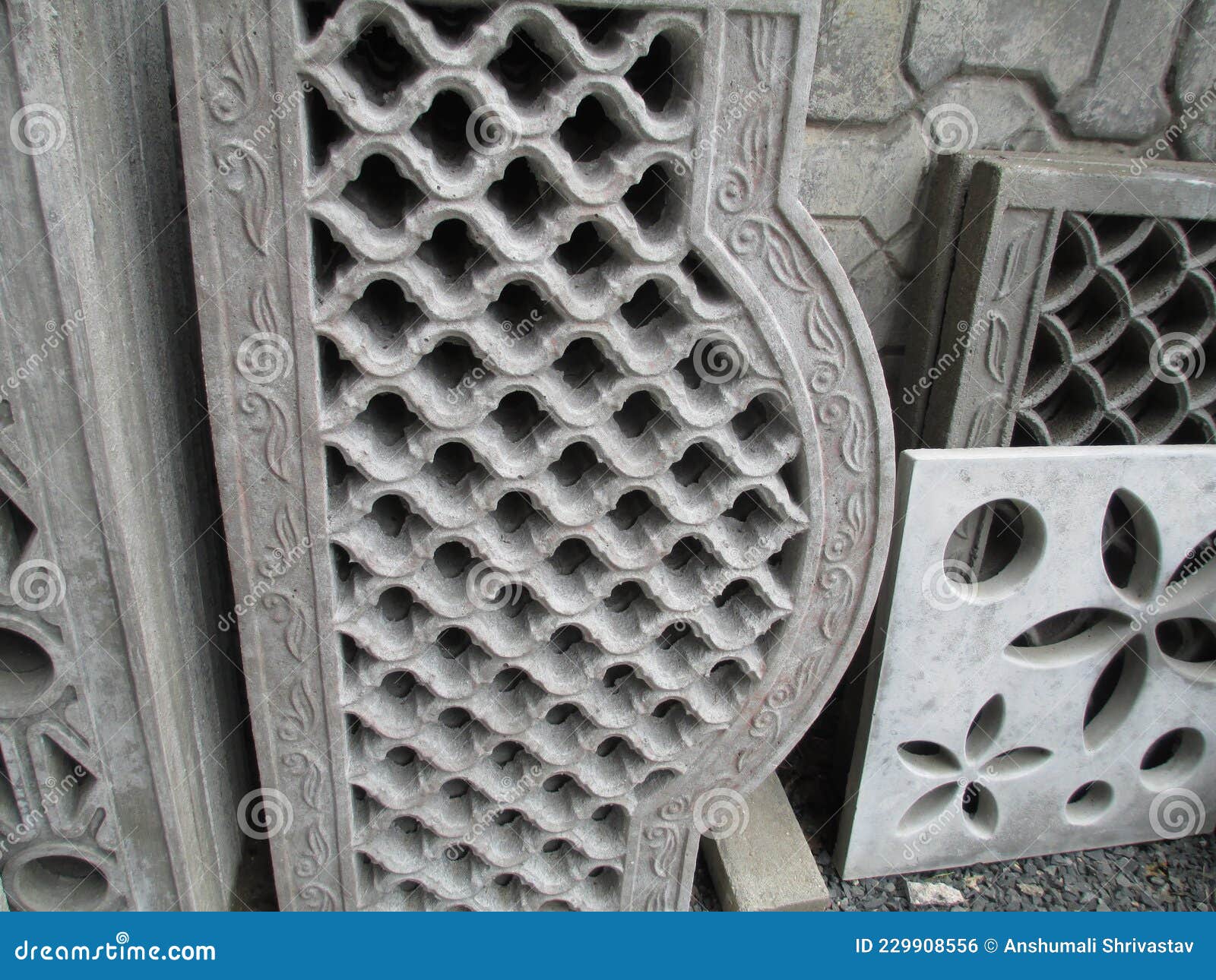 Clay Frame Designs for Wall Construction Stock Photo - Image of ...