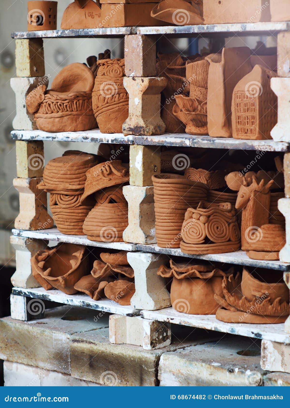 Clay and Glaze Test Pieces from Ceramic Art Workshop Stock Photo ...