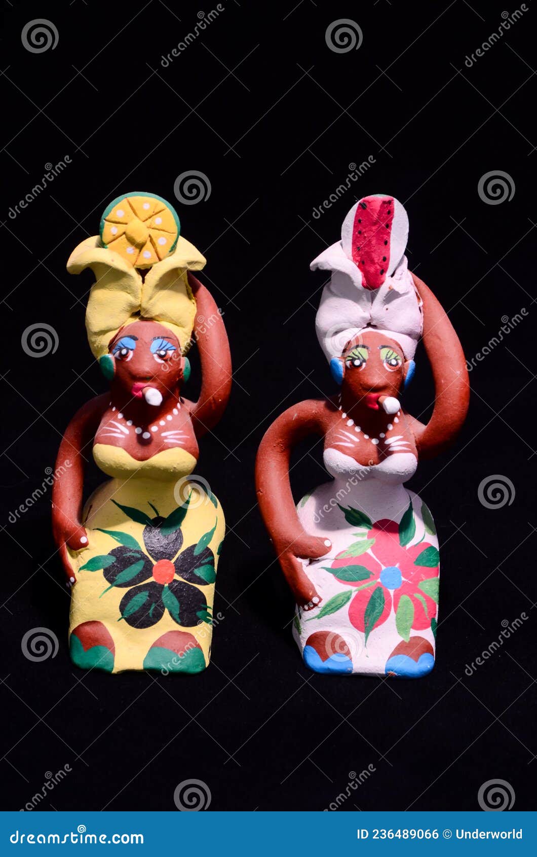Clay Handmade Statuette of a Cuban Woman Stock Photo - Image of typical ...