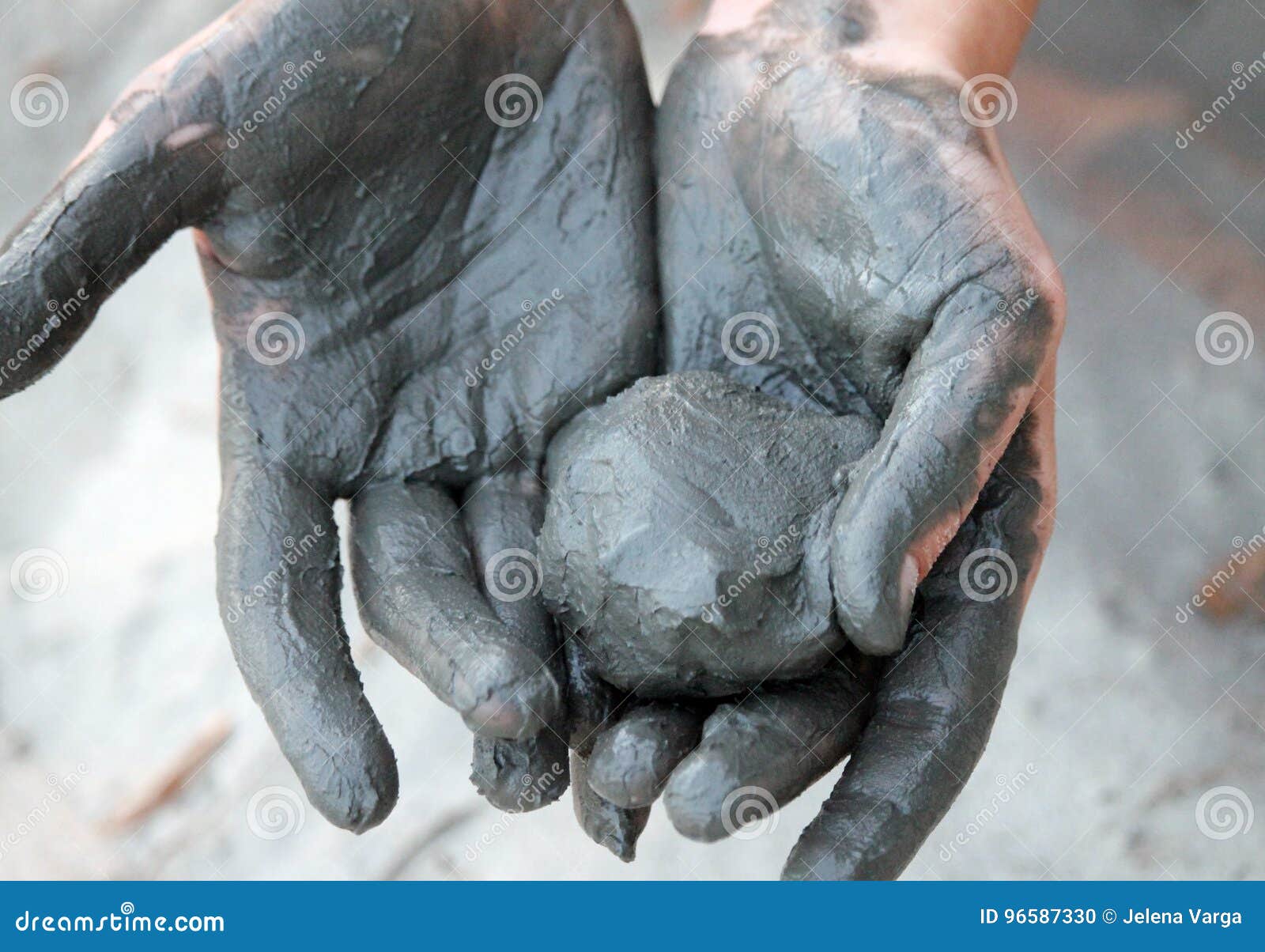 Clay in the hands stock photo. Image of hands, travel - 96587330