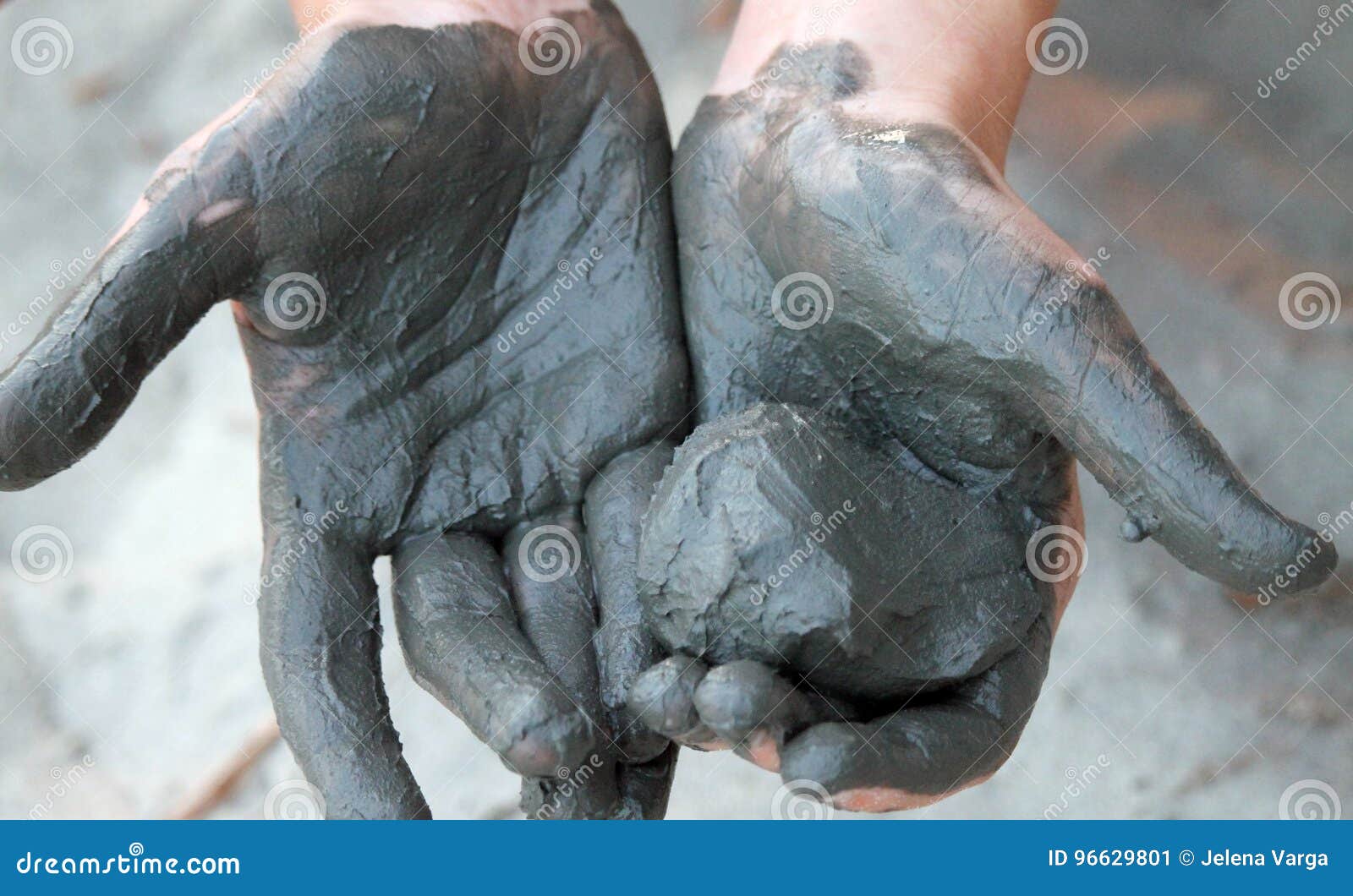 Clay in the hands stock image. Image of light, hand, white - 96629801