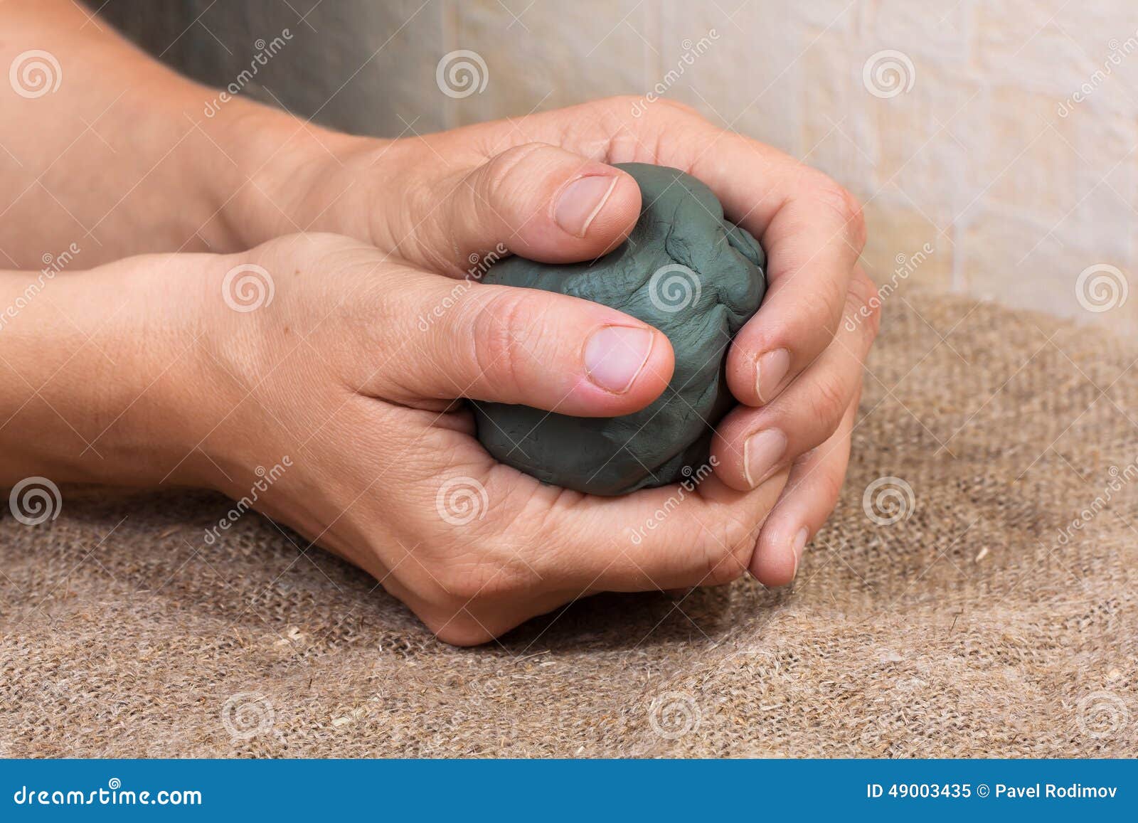 Clay in the hands of women stock image. Image of craft - 49003435