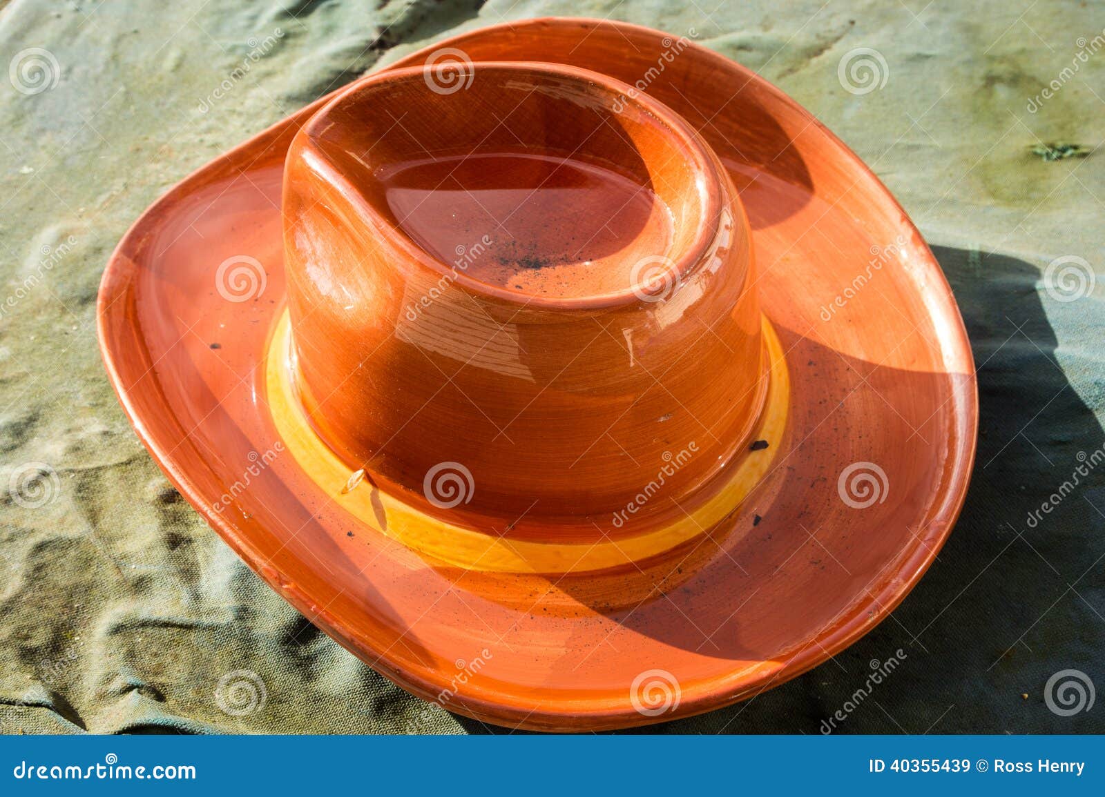 Clay Hat stock image. Image of clay, shine, artwork, bridbath - 40355439