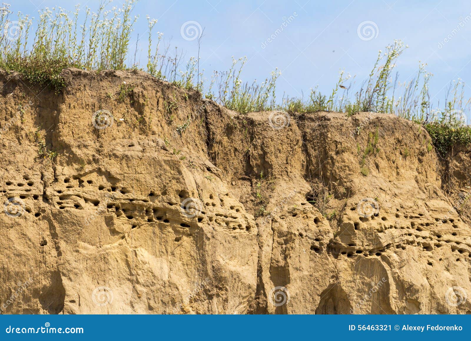 Clay hill in Ukraine stock image. Image of riverside - 56463321