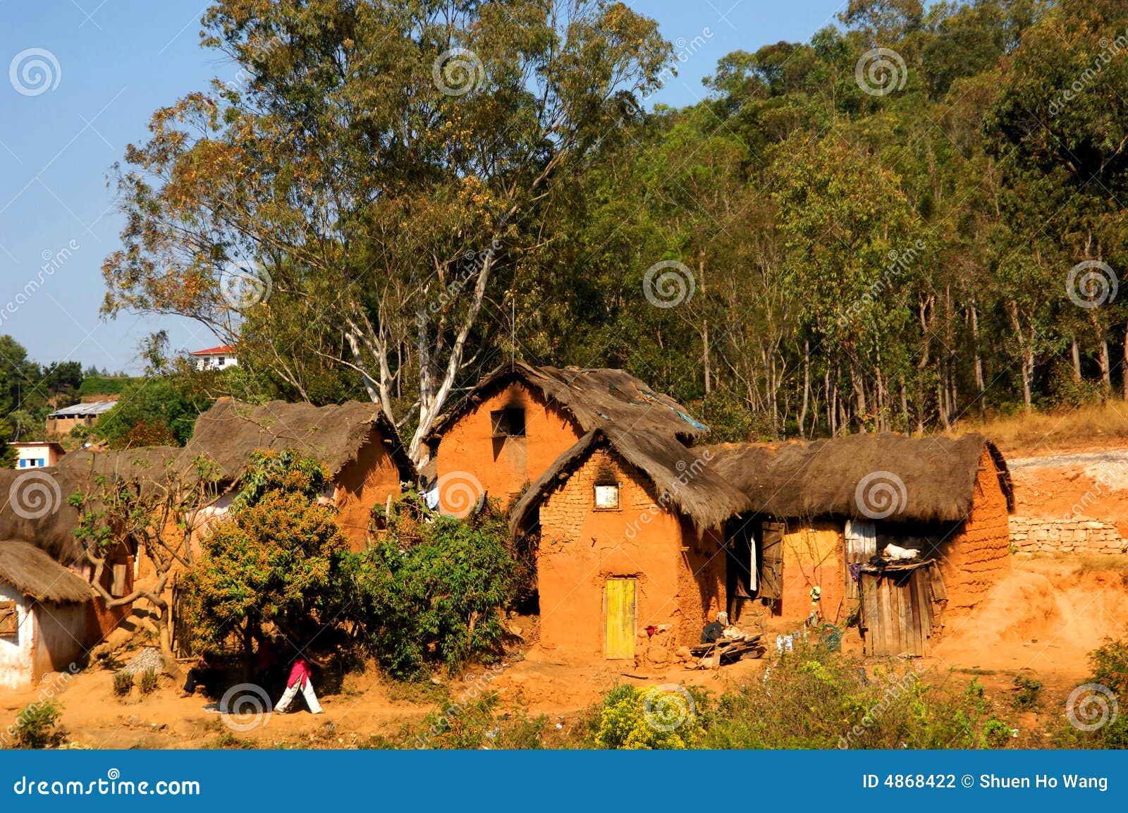 Clay hut stock photo. Image of brown, architecture, brightly - 4868422