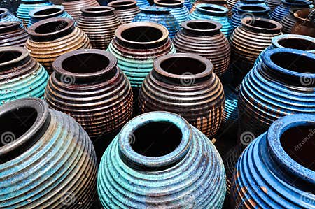 Clay jar stock photo. Image of handicraft, group, bowl - 29131940