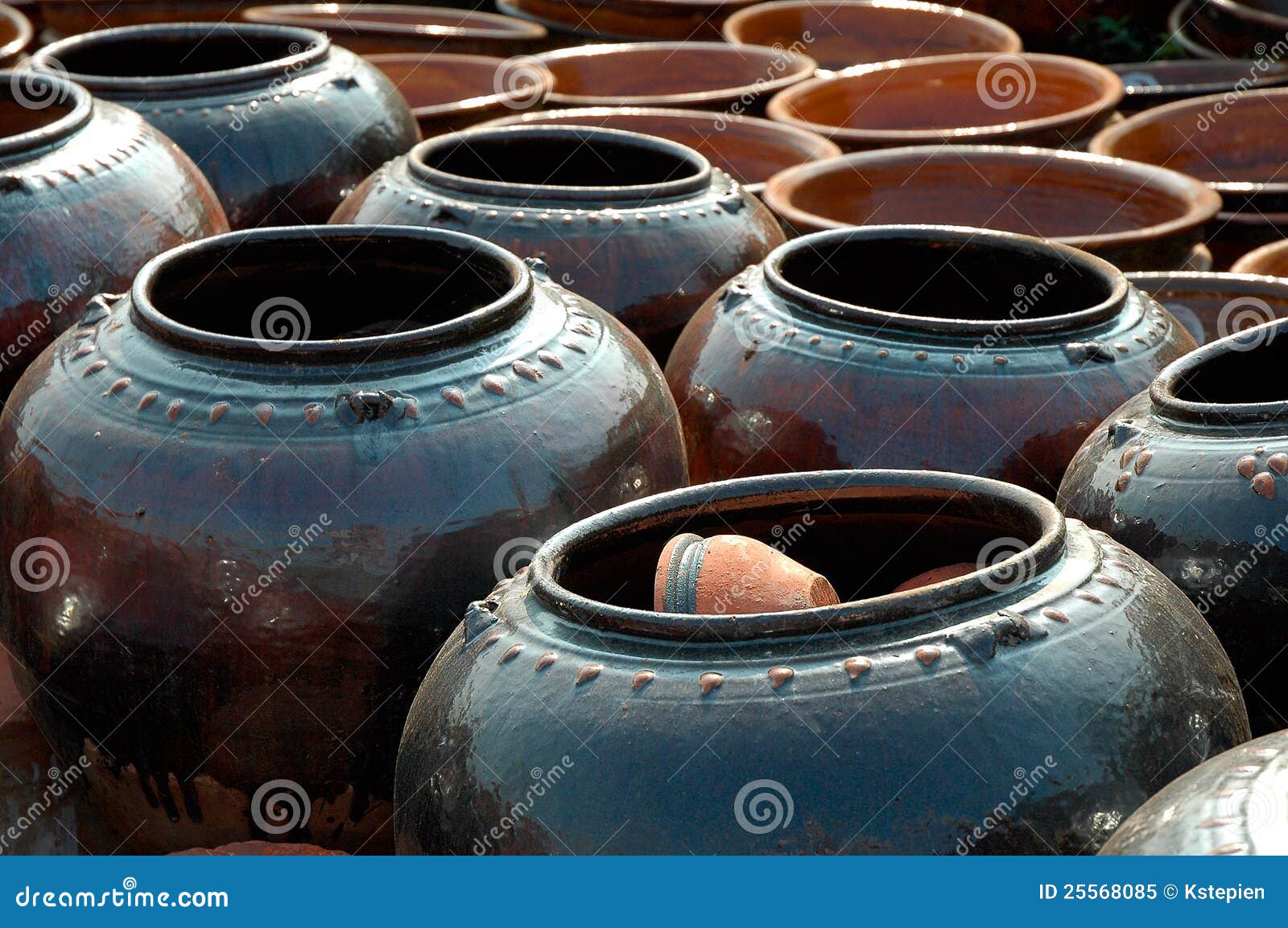 Clay jars stock image. Image of asia, ancient, design - 25568085