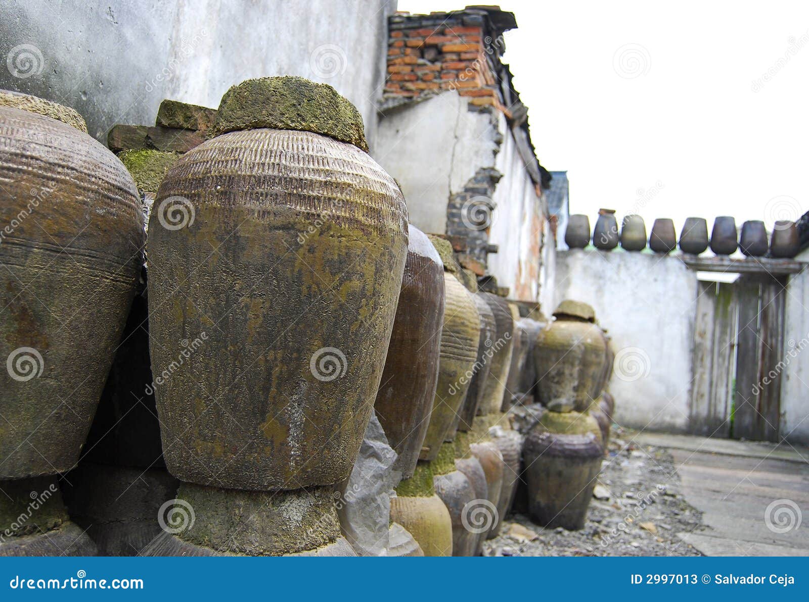 CLAY JARS in CHINA stock image. Image of courtyard, cultural - 2997013