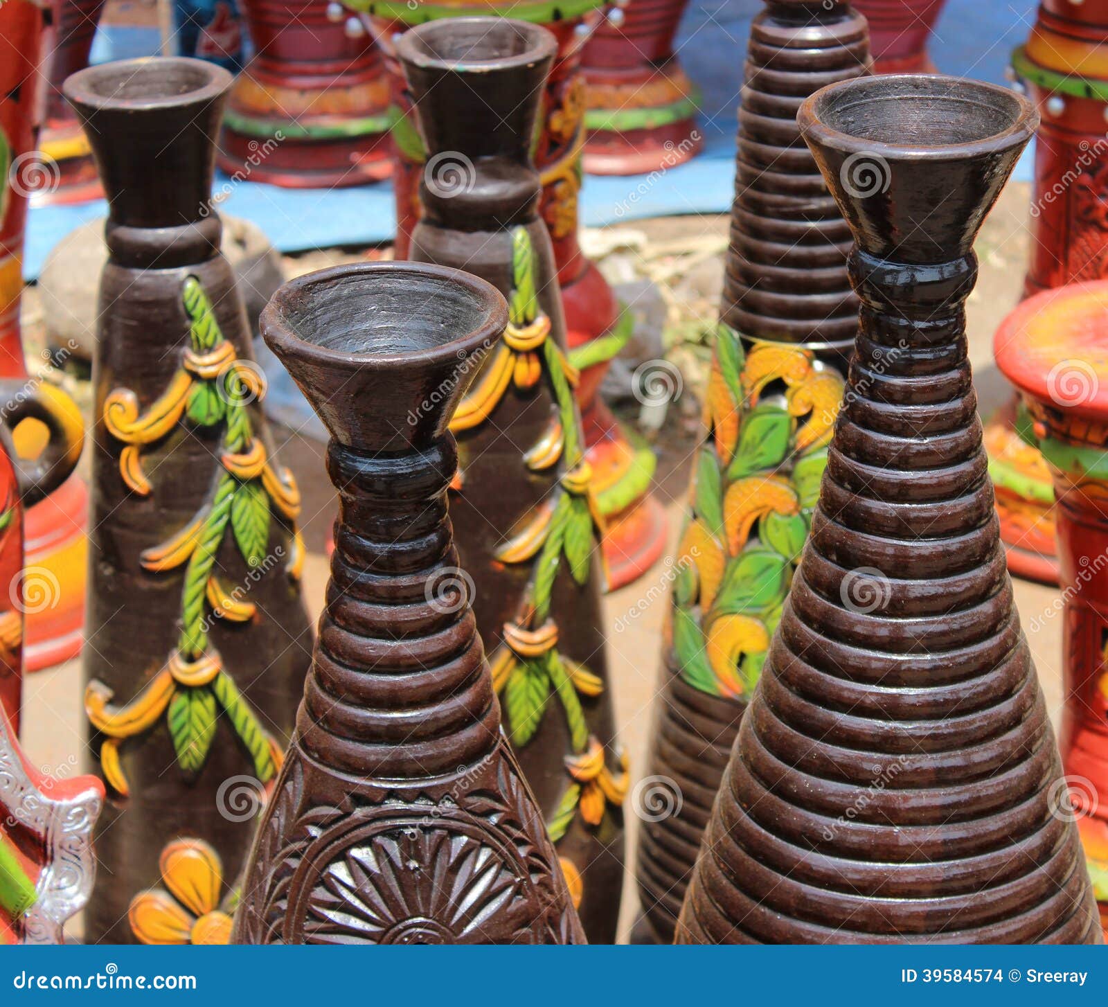 Clay Jars stock photo. Image of ethnic, decoration, decorative - 39584574