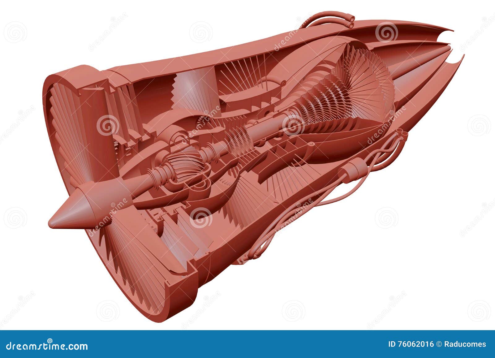 Clay jet engine section stock illustration. Illustration of aircraft ...