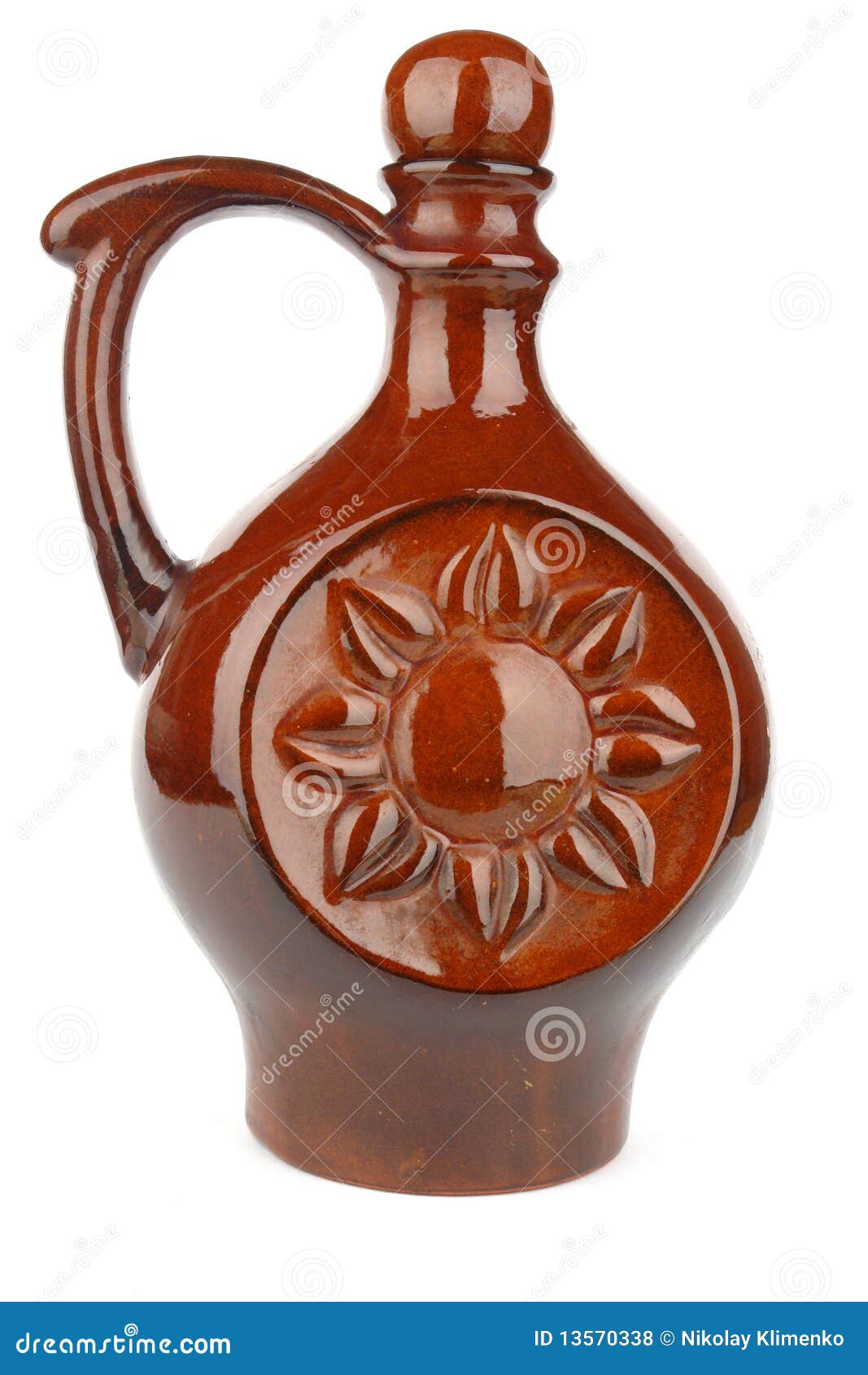 Clay jug isolated stock photo. Image of history, pitcher - 13570338