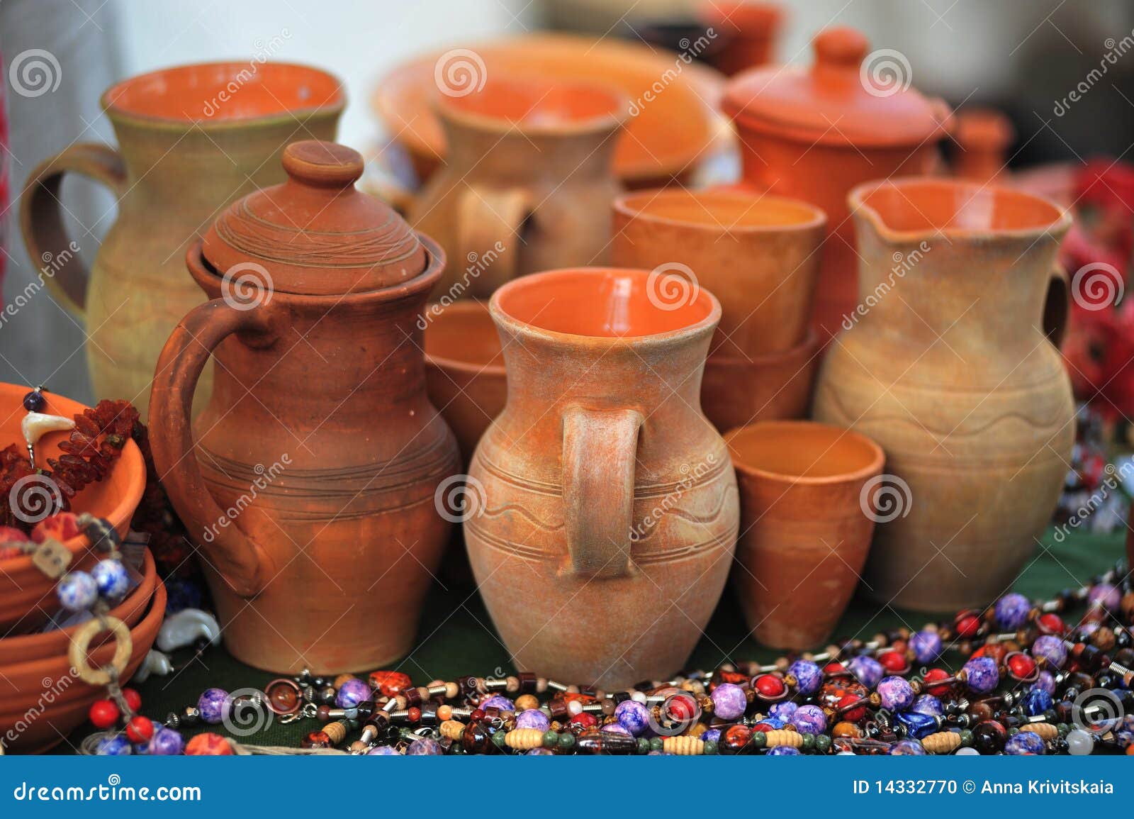 Clay jugs stock photo. Image of craft, history, fair - 14332770