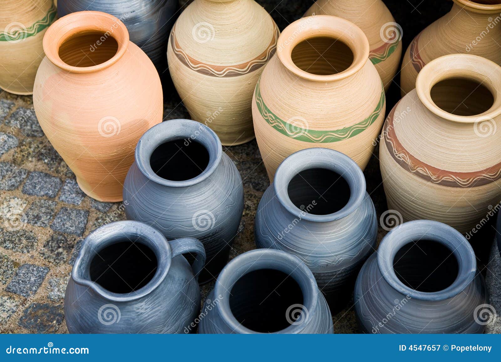 Clay jugs stock image. Image of material, clay, fair, ceramic - 4547657