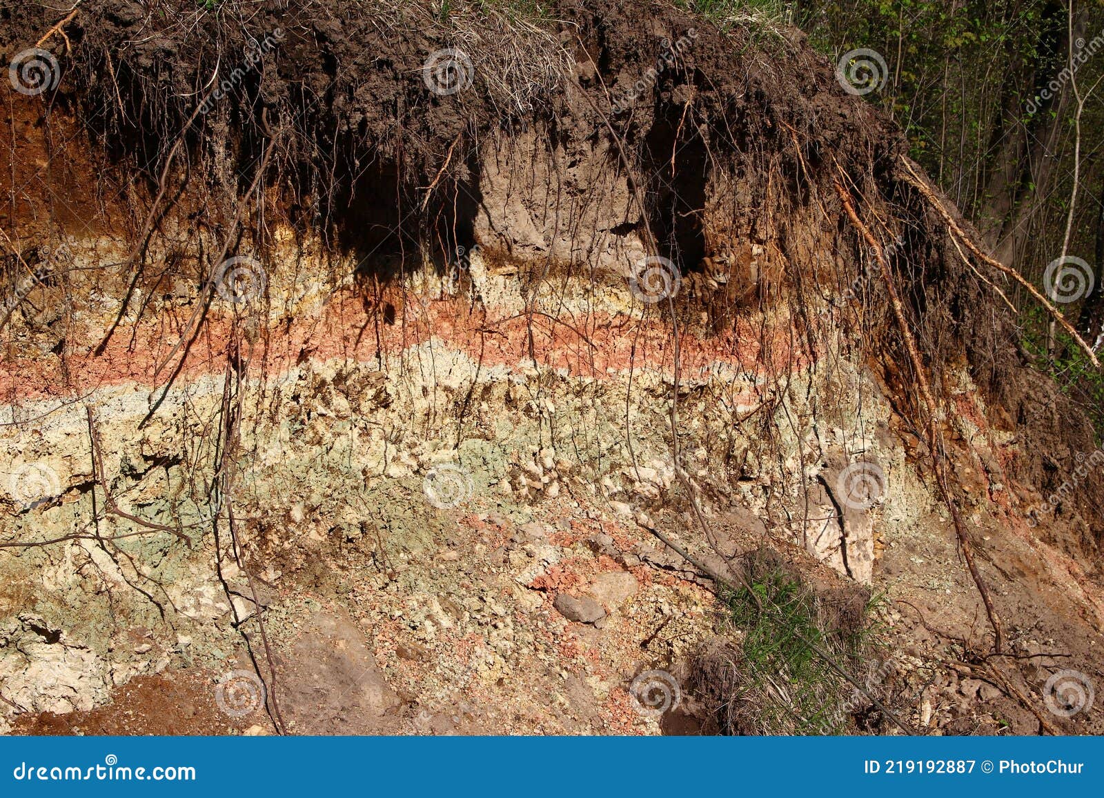 Clay Layer Folded in Layers of Different Colors Stock Image - Image of ...