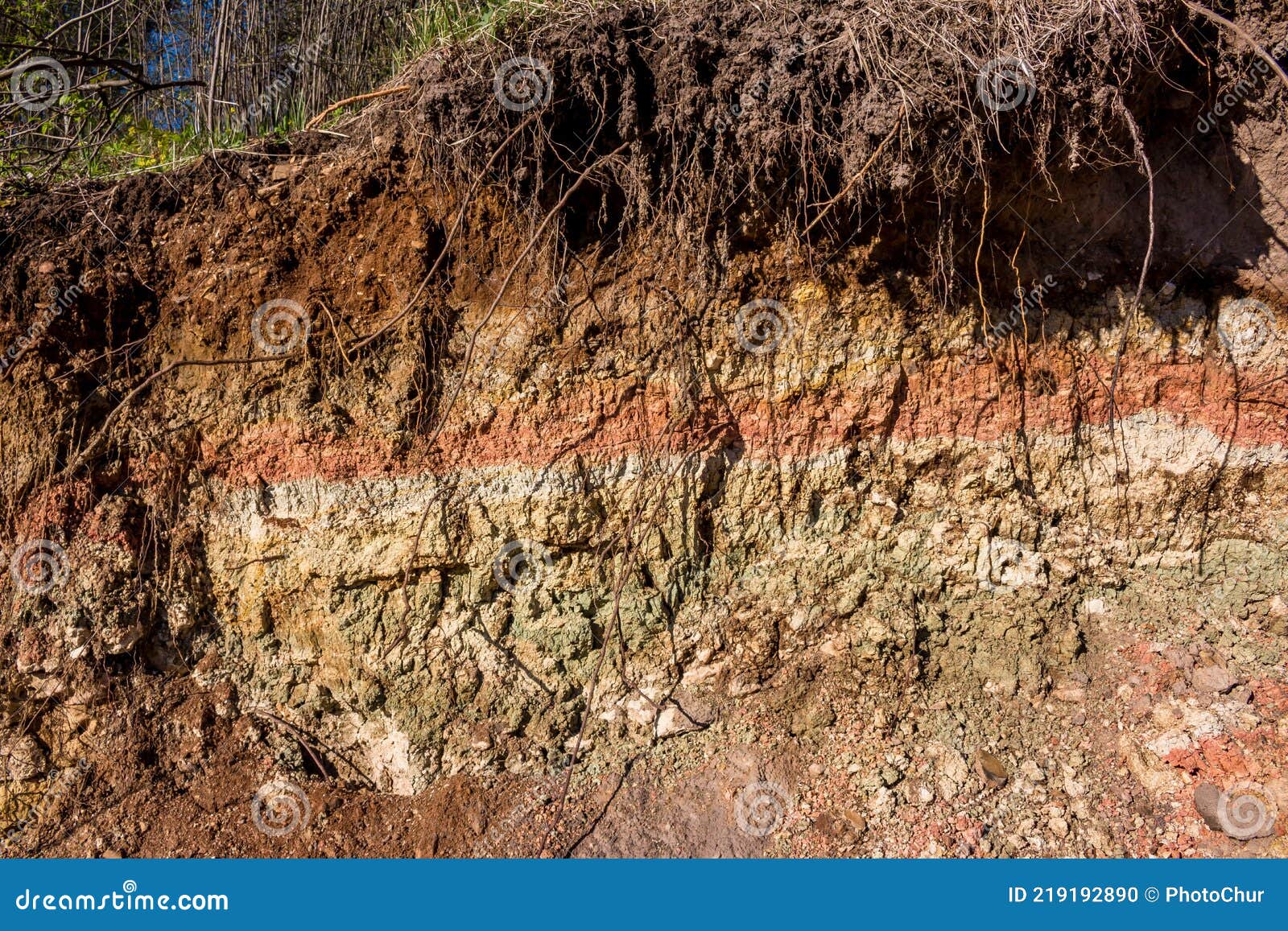 Clay Layer Folded in Layers of Different Colors Stock Photo - Image of ...