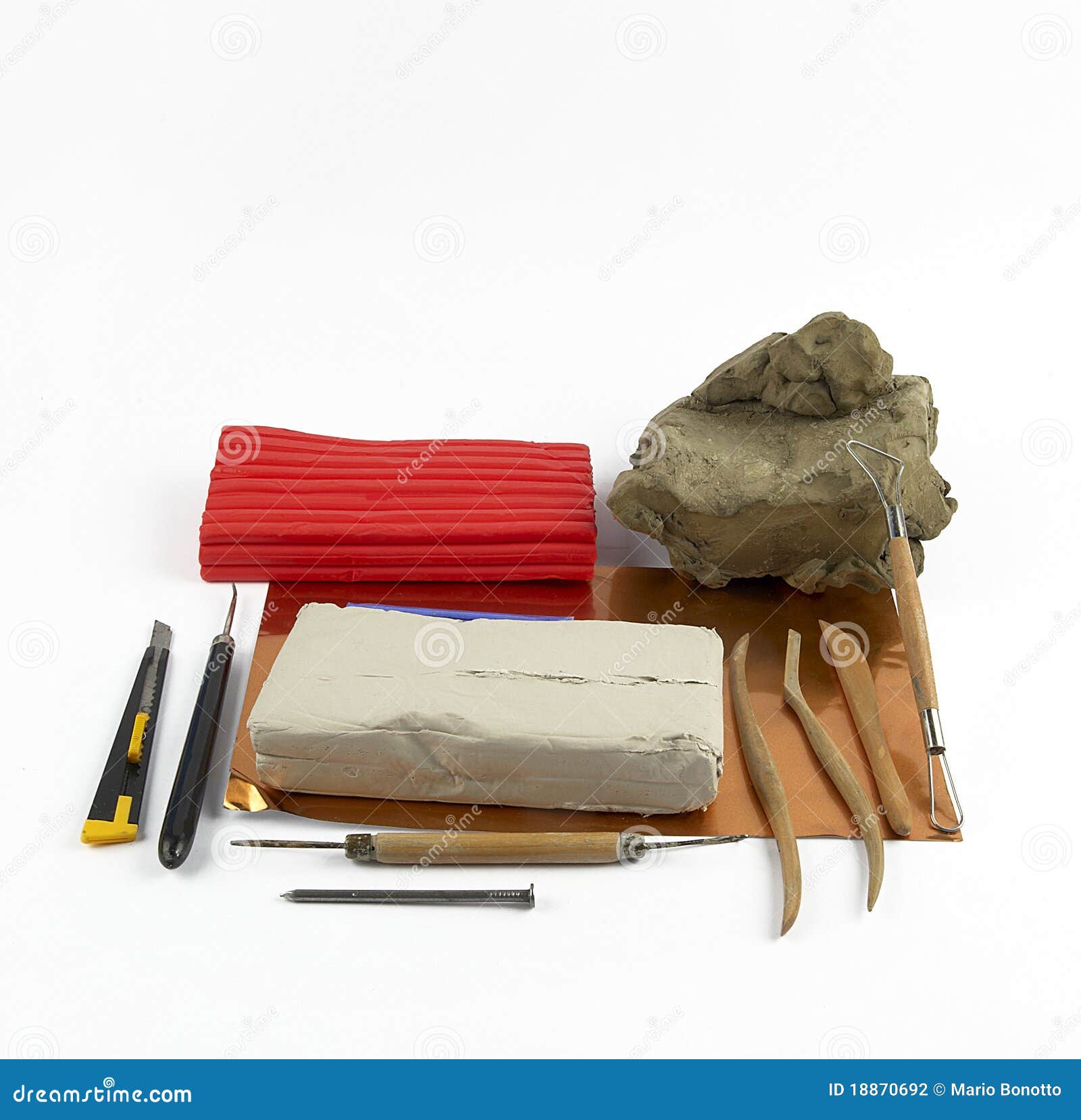 Clay modeling stock photo. Image of equipment, tool, modeling - 18870692