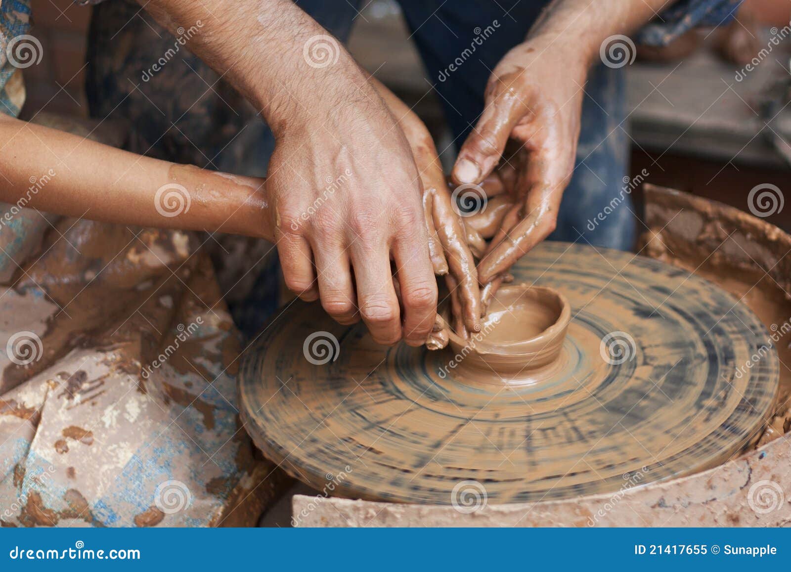 Clay modeling stock image. Image of education, clay, hands - 21417655