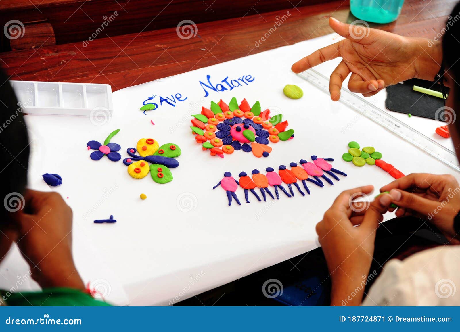 Clay Modeling on Save Nature Stock Image - Image of girl, nature: 187724871