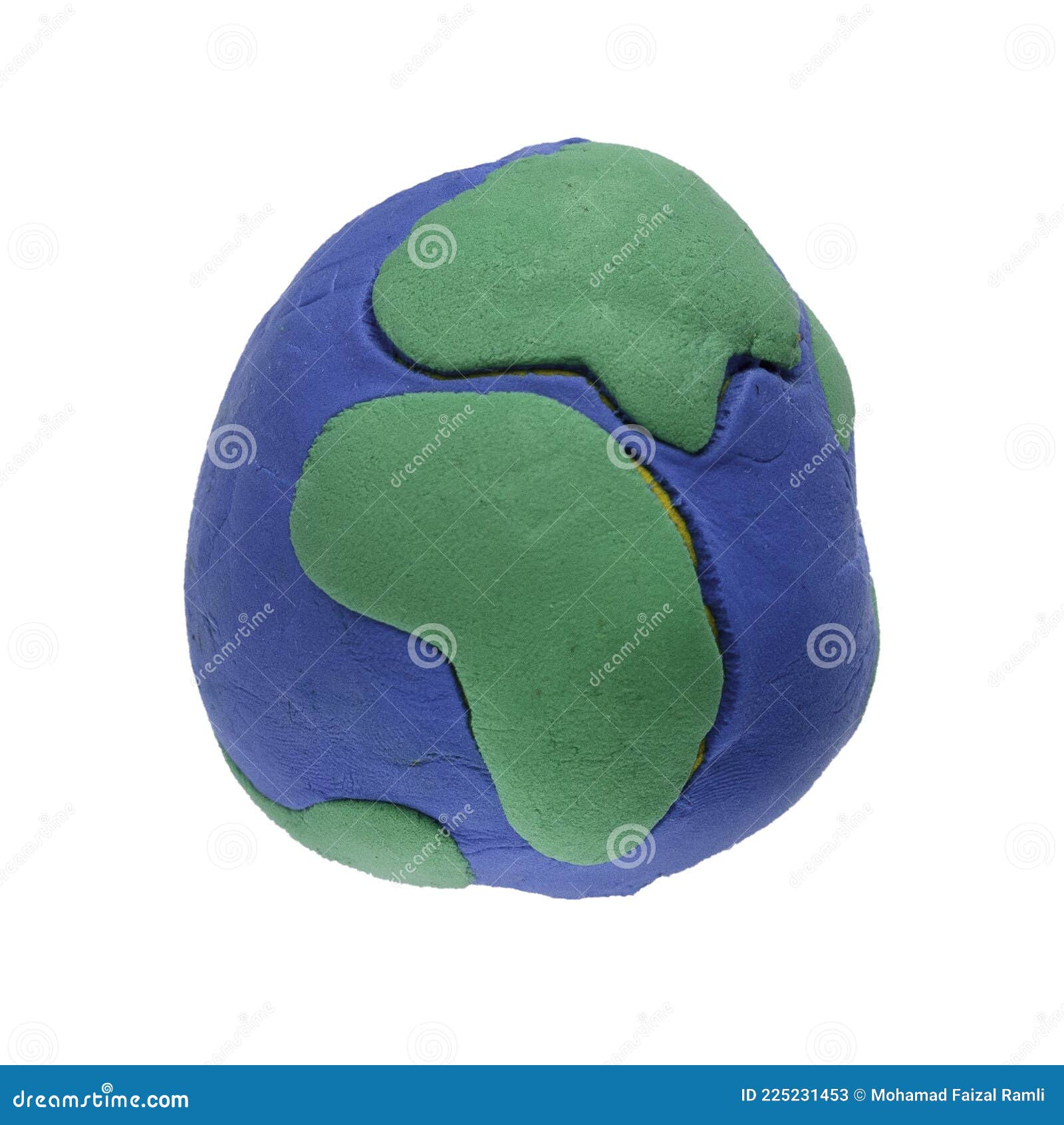 A Clay Modelling of the Earth Isolated on White Background Stock Image ...