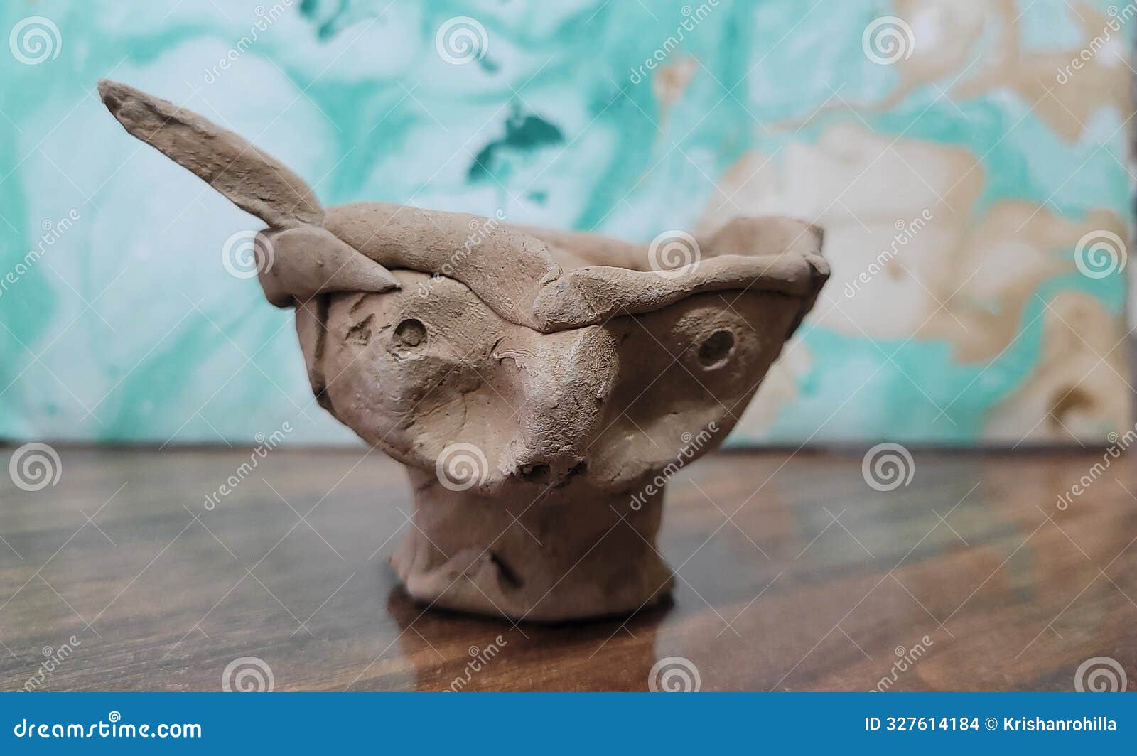 Clay Modelling To Show an Abstract Face on an Abstract Background ...