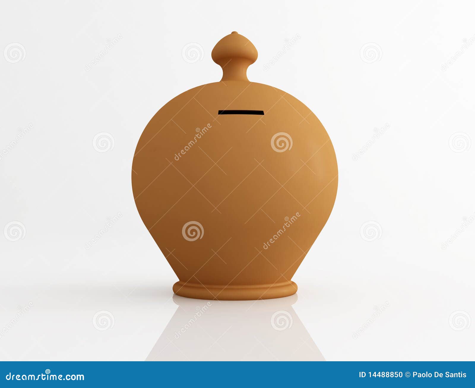 Clay money box stock illustration. Illustration of clay - 14488850