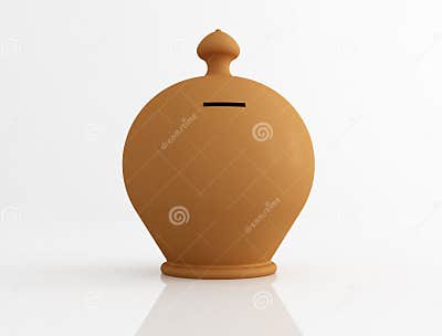Clay money box stock illustration. Illustration of clay - 14488850