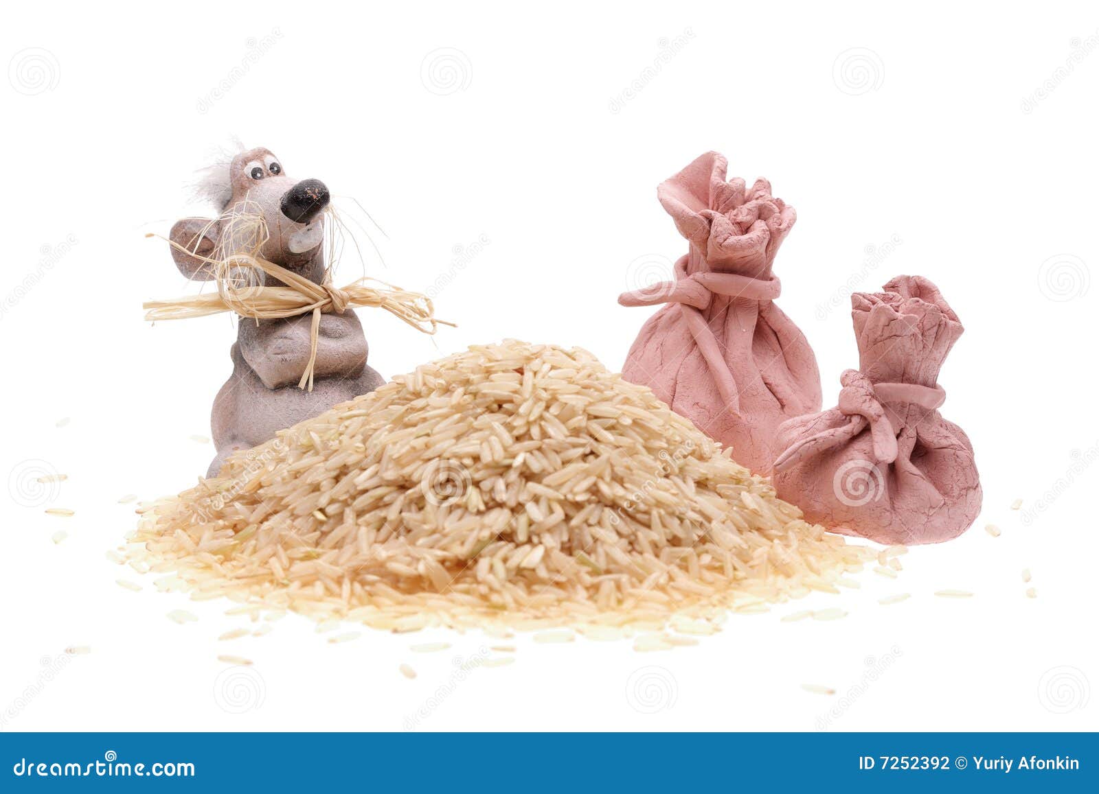 The Clay Mouse With A Basket Of Rice Royalty-Free Stock Image ...