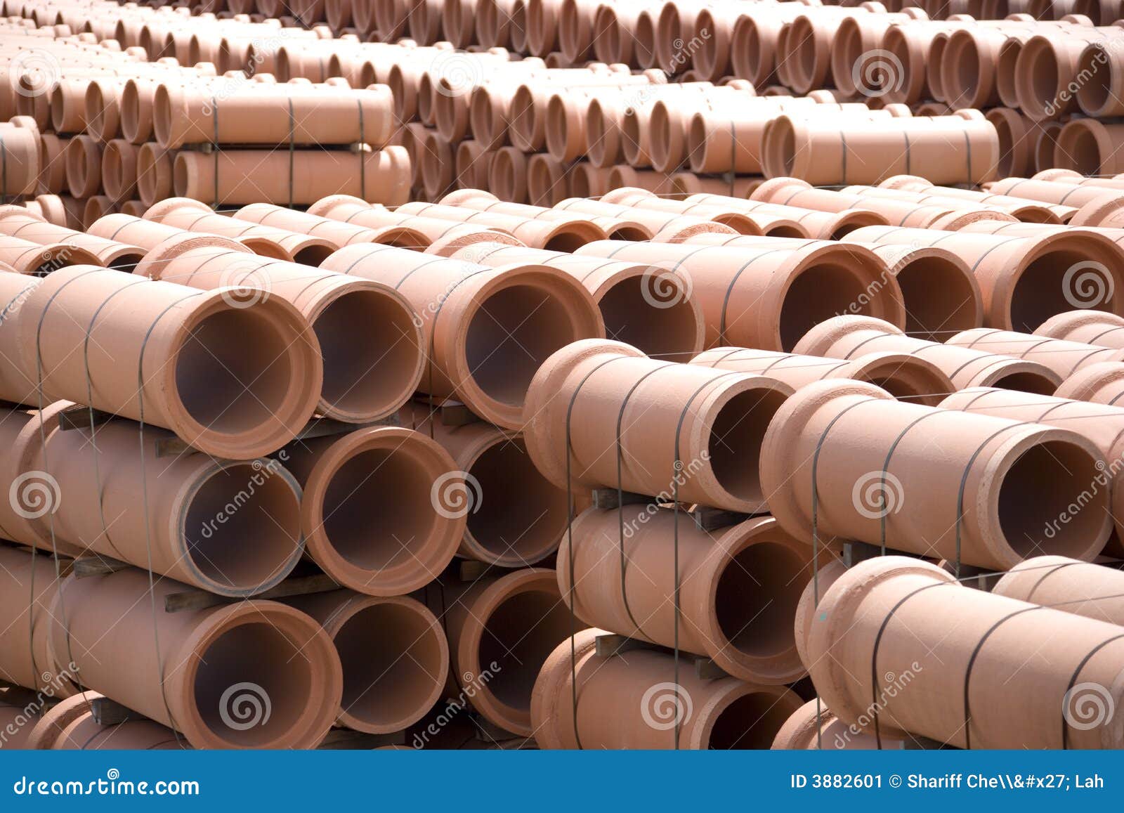 Clay Pipes at Factory stock image. Image of pattern, earthenware - 3882601