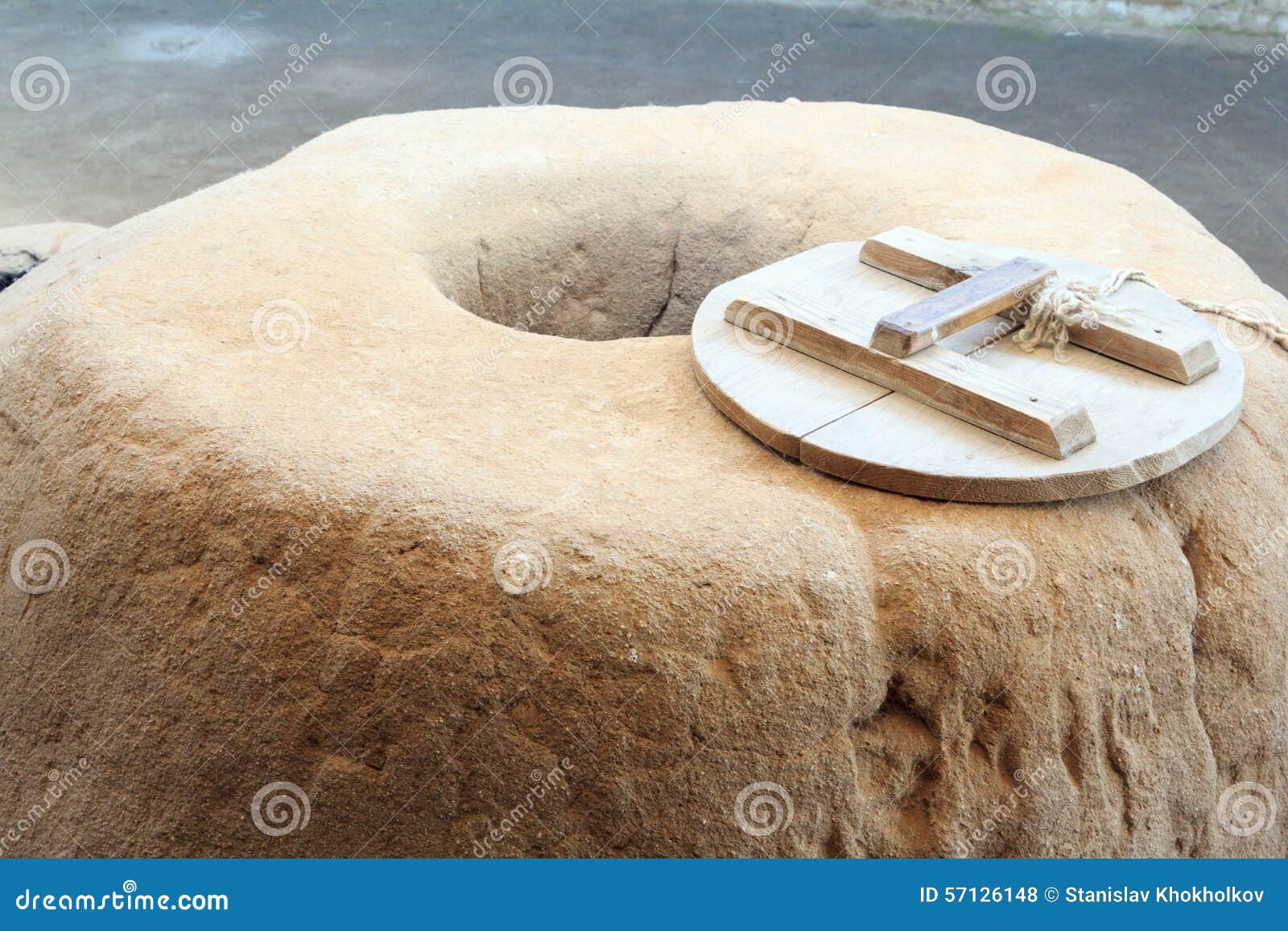 Clay Pit with Wood Lid of the Bronze Age Stock Photo - Image of wood ...