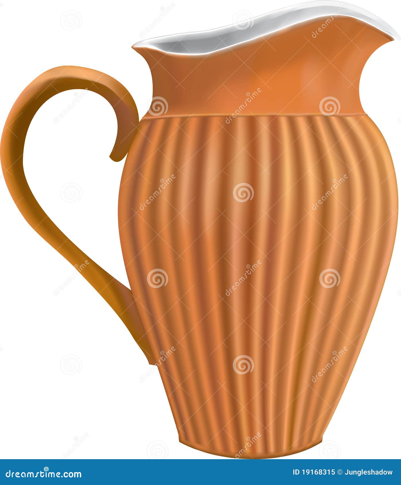 Clay pitcher stock vector. Illustration of orange, clay - 19168315