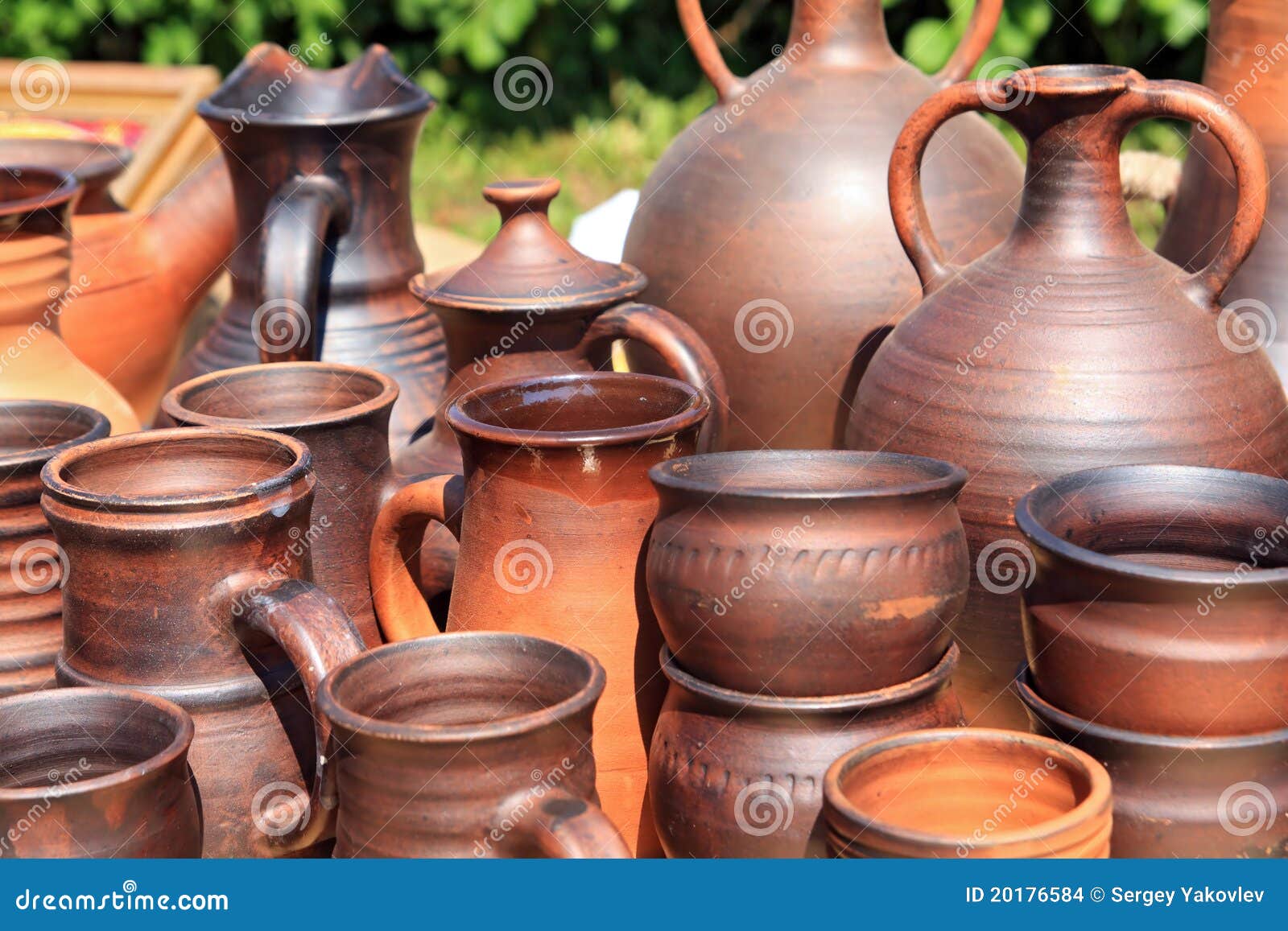 Clay pitchers stock photo. Image of pottery, close, civilization - 20176584
