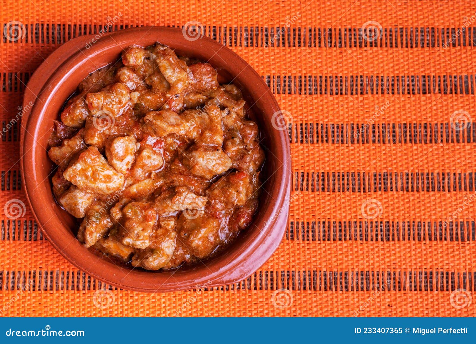 Clay Plate Full of Meat with Tomato Stock Image - Image of lunch ...