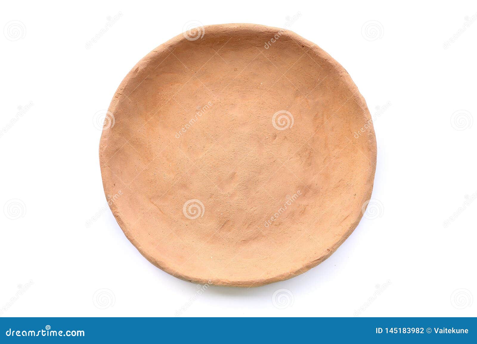 Clay Plate Isolated on White Background. Stock Photo - Image of clay ...