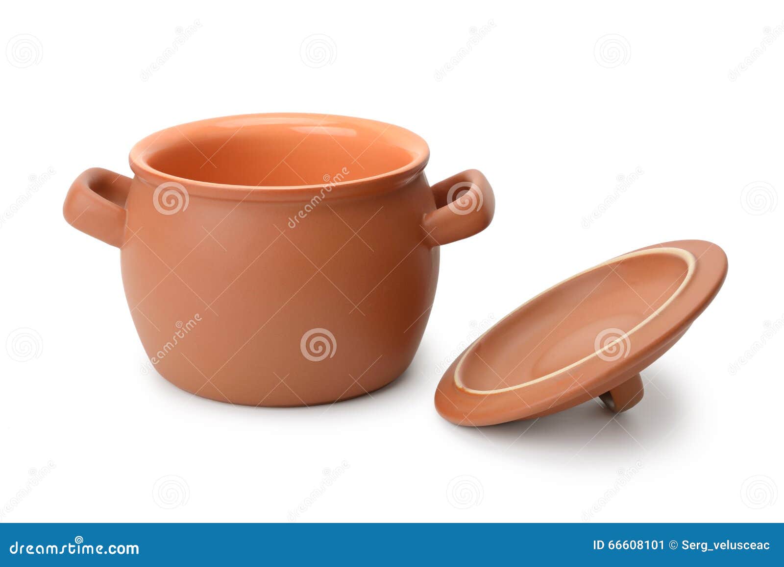 Clay pot stock image. Image of crock, isolate, ovenware - 66608101