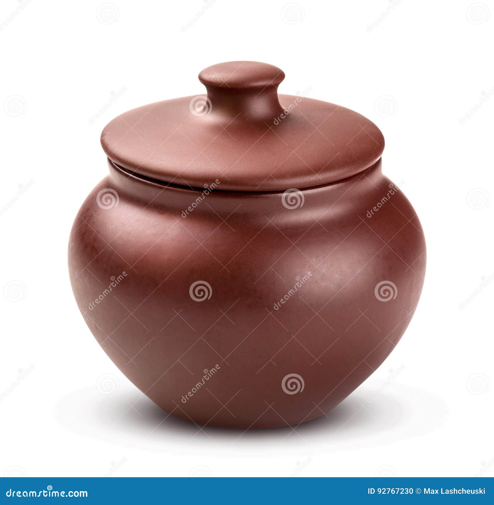 Clay Pot Isolated on White Background Stock Photo - Image of ...