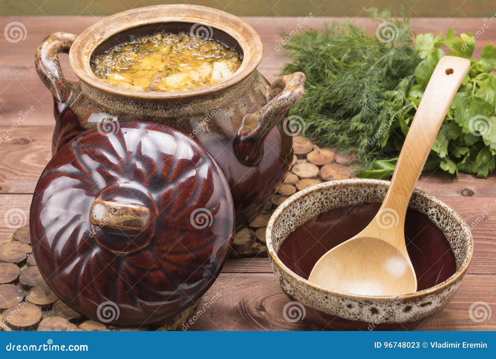 Clay Pot with Lid and Baked Vegetables Stock Image - Image of lunch ...