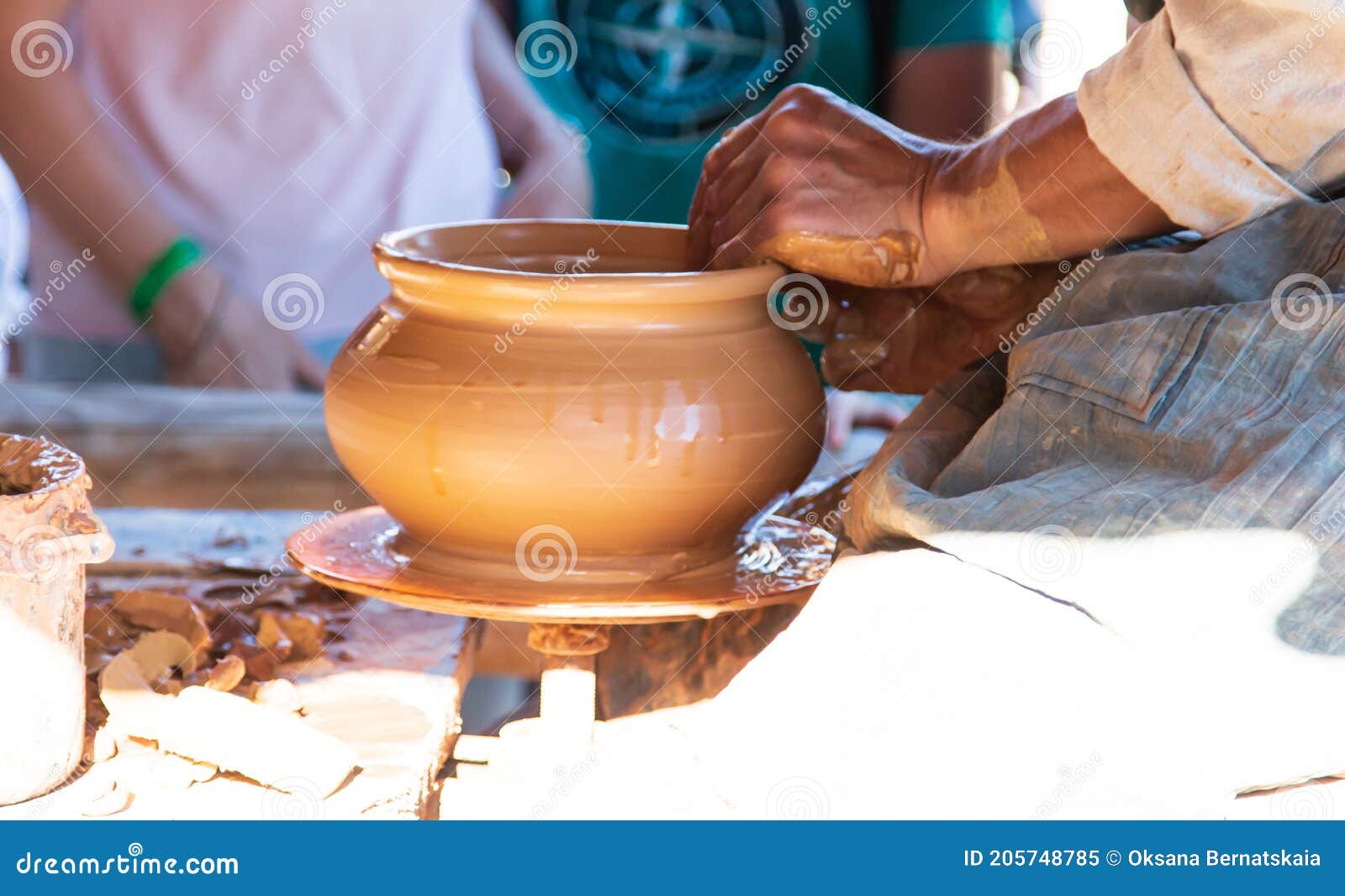 Clay pot making home craft stock image. Image of home - 205748785