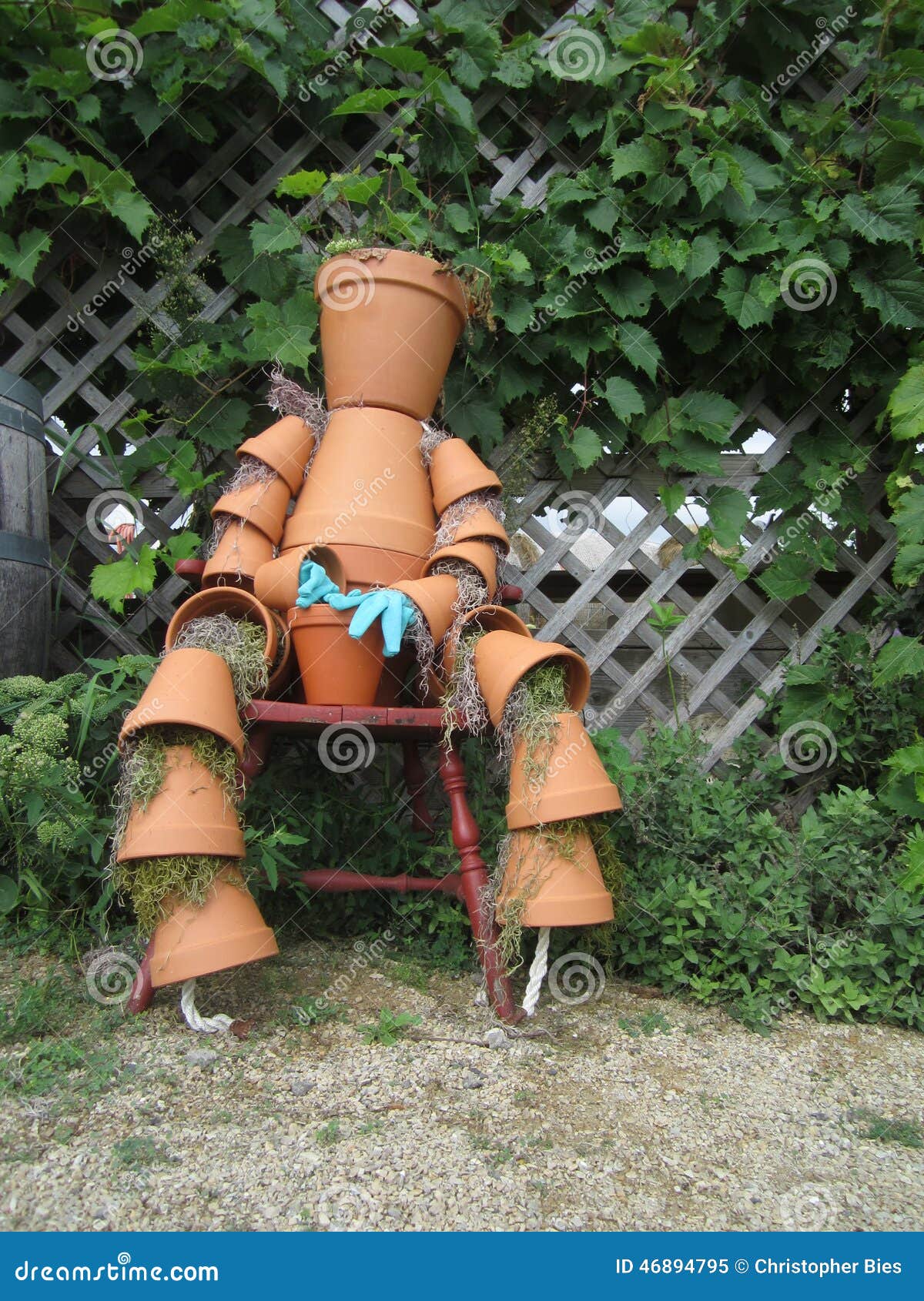 Clay Pot Man stock image. Image of blue, pots, fantasy - 46894795