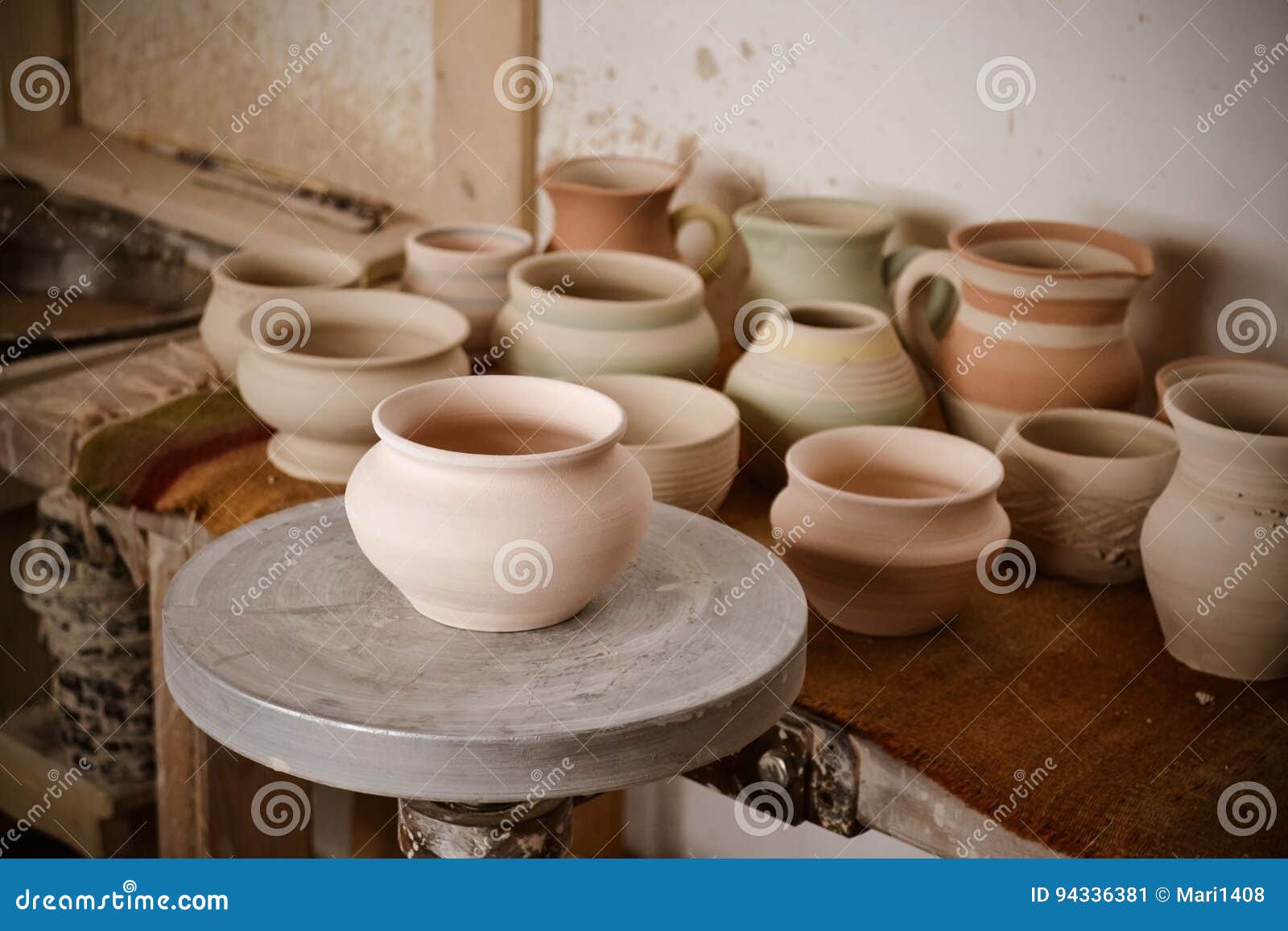 Clay Pot on a Potter`s Wheel Stock Image - Image of culture, sculptor ...