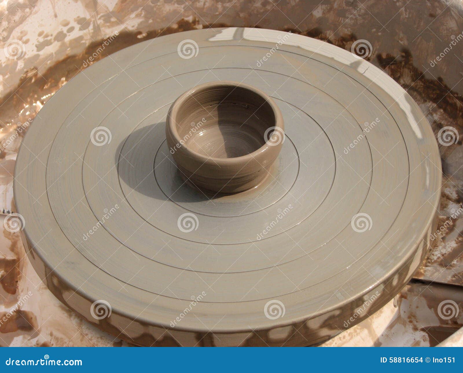 A Clay Pot on a Pottery Wheel Stock Photo - Image of contrivance ...