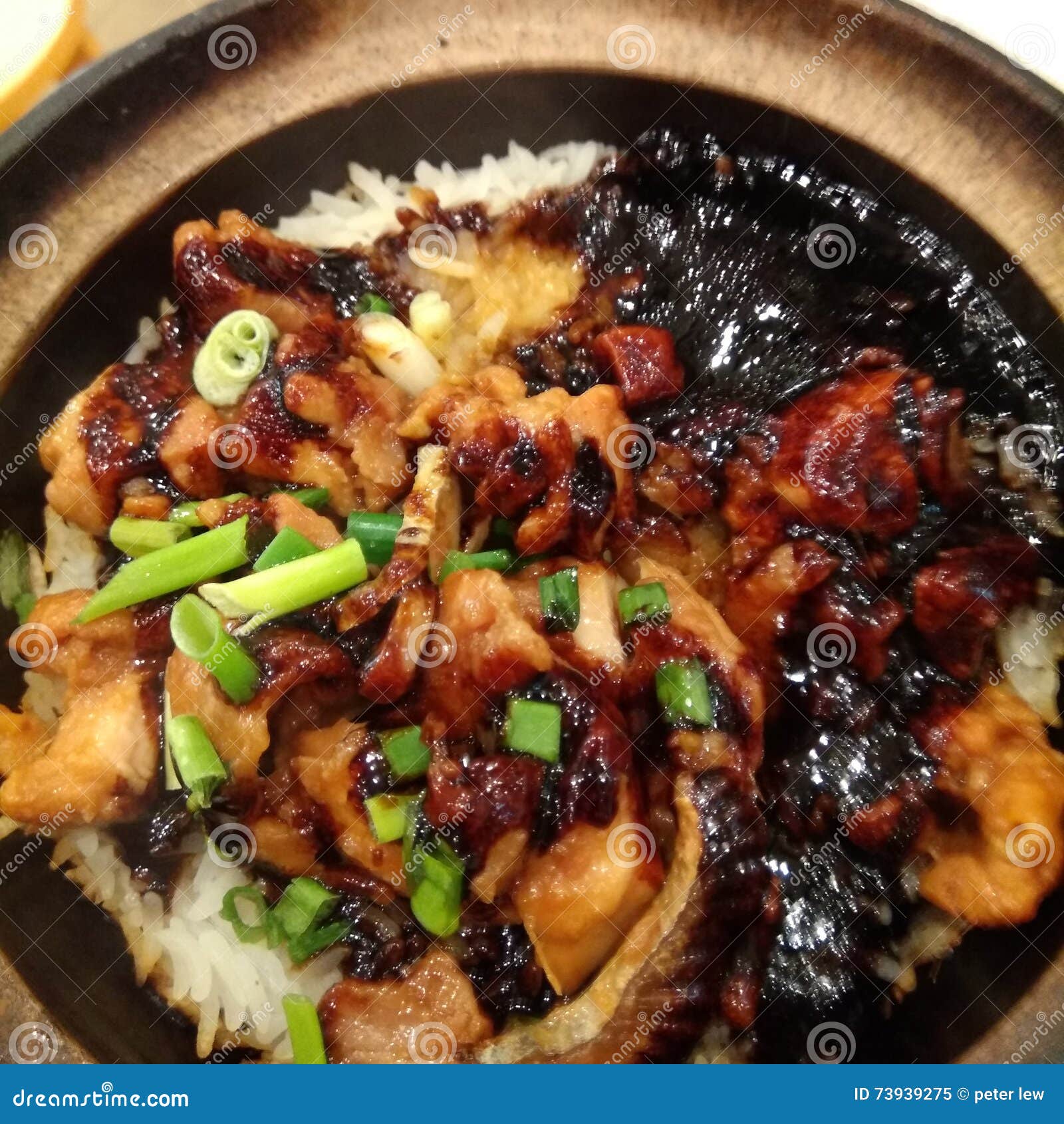 Clay pot rice stock image. Image of claypot, rice, chicken - 73939275