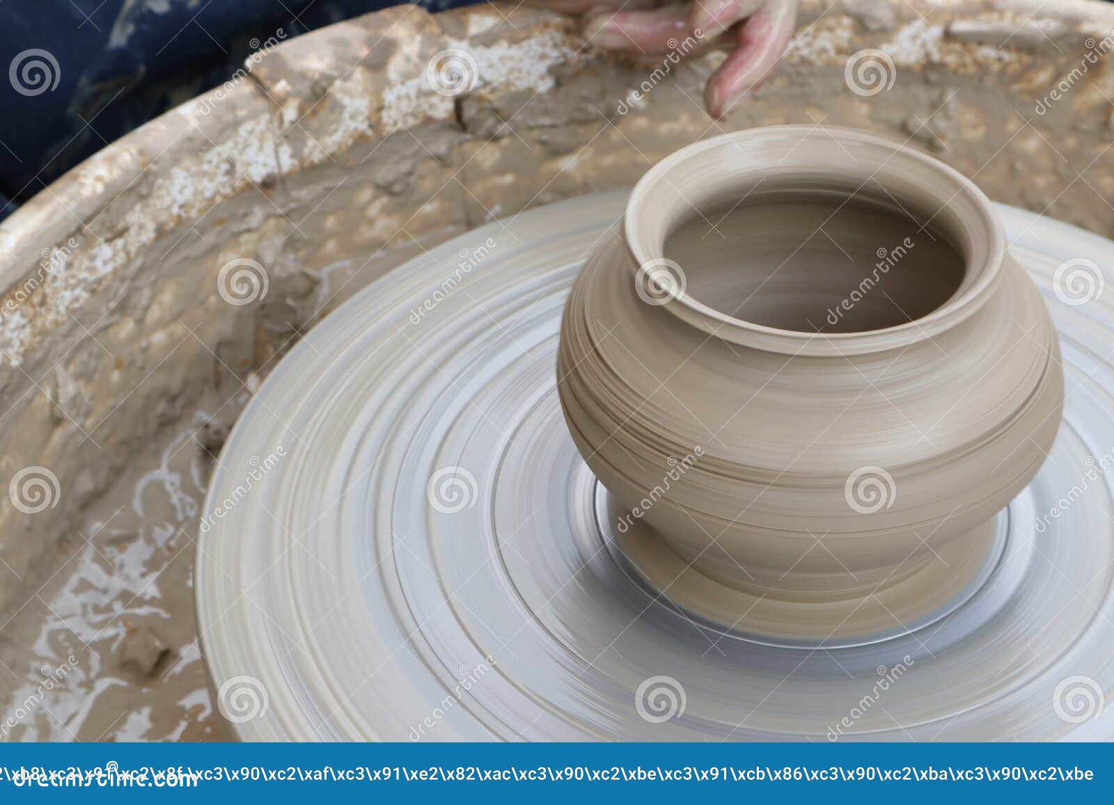 Making a pot of clay stock photo. Image of folk, nature - 123530380
