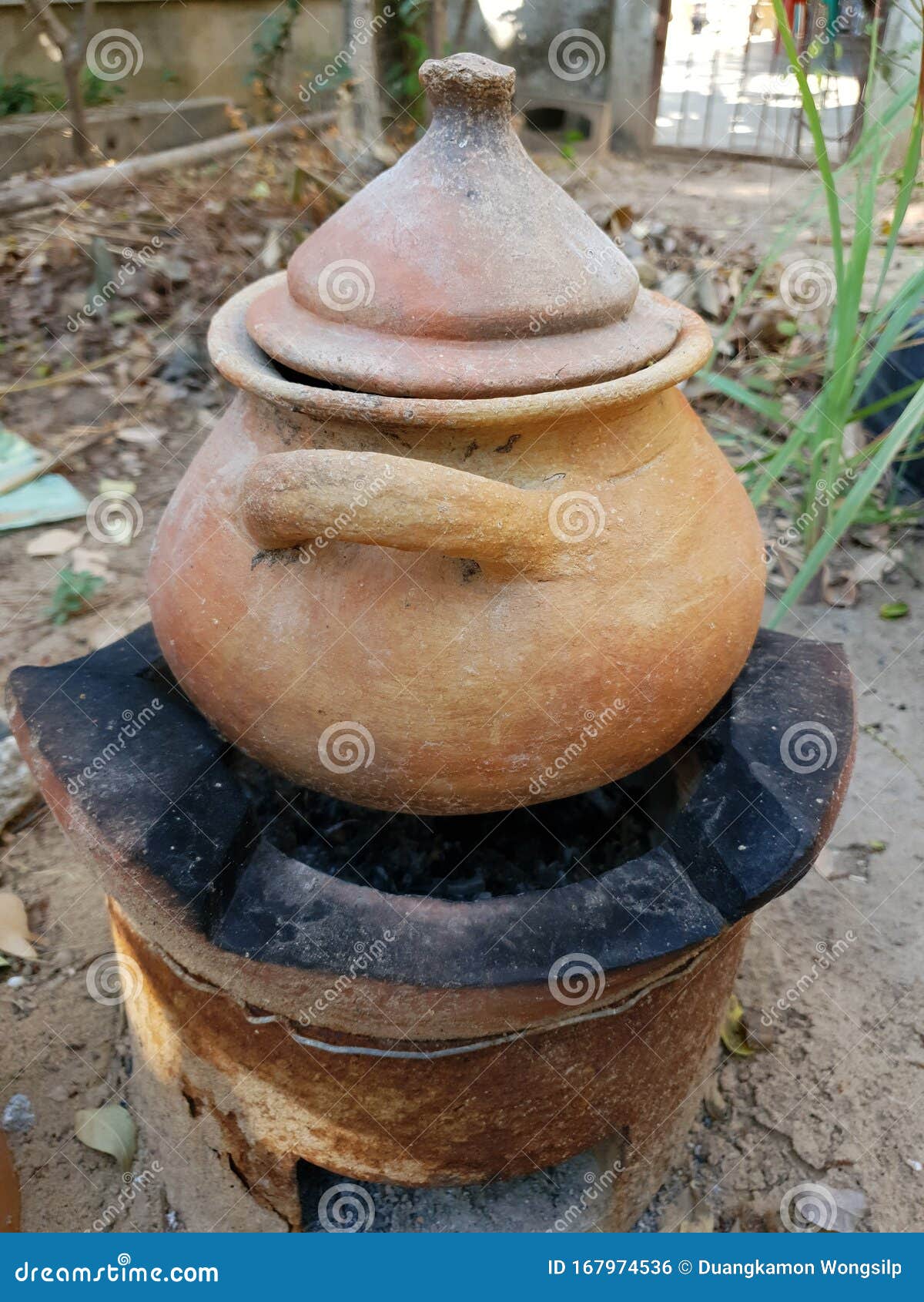 Clay pot of thai stock photo. Image of rustic, clay - 167974536