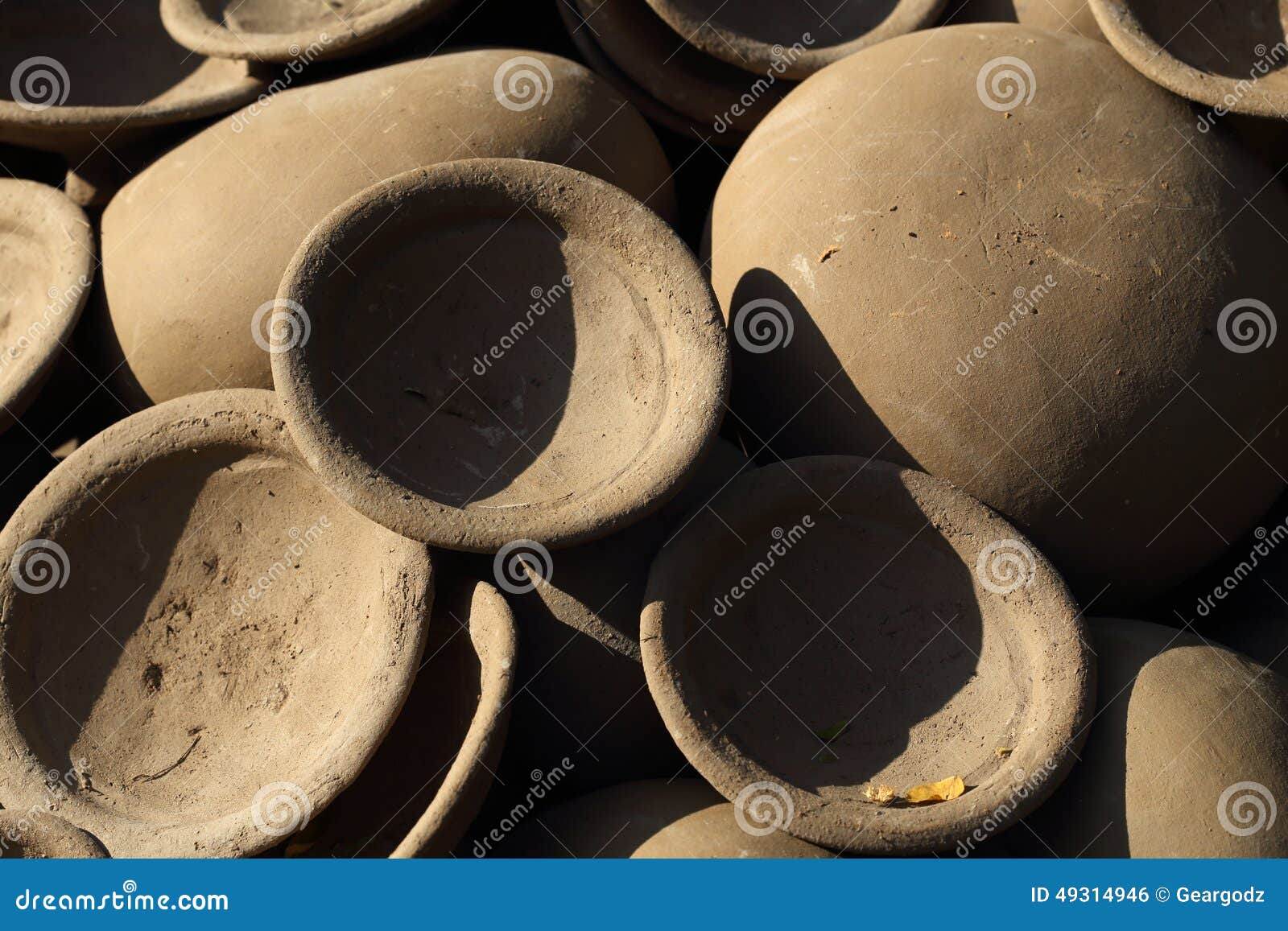 Clay Pot Thai Style Handmad Stock Photo - Image of asia, background ...