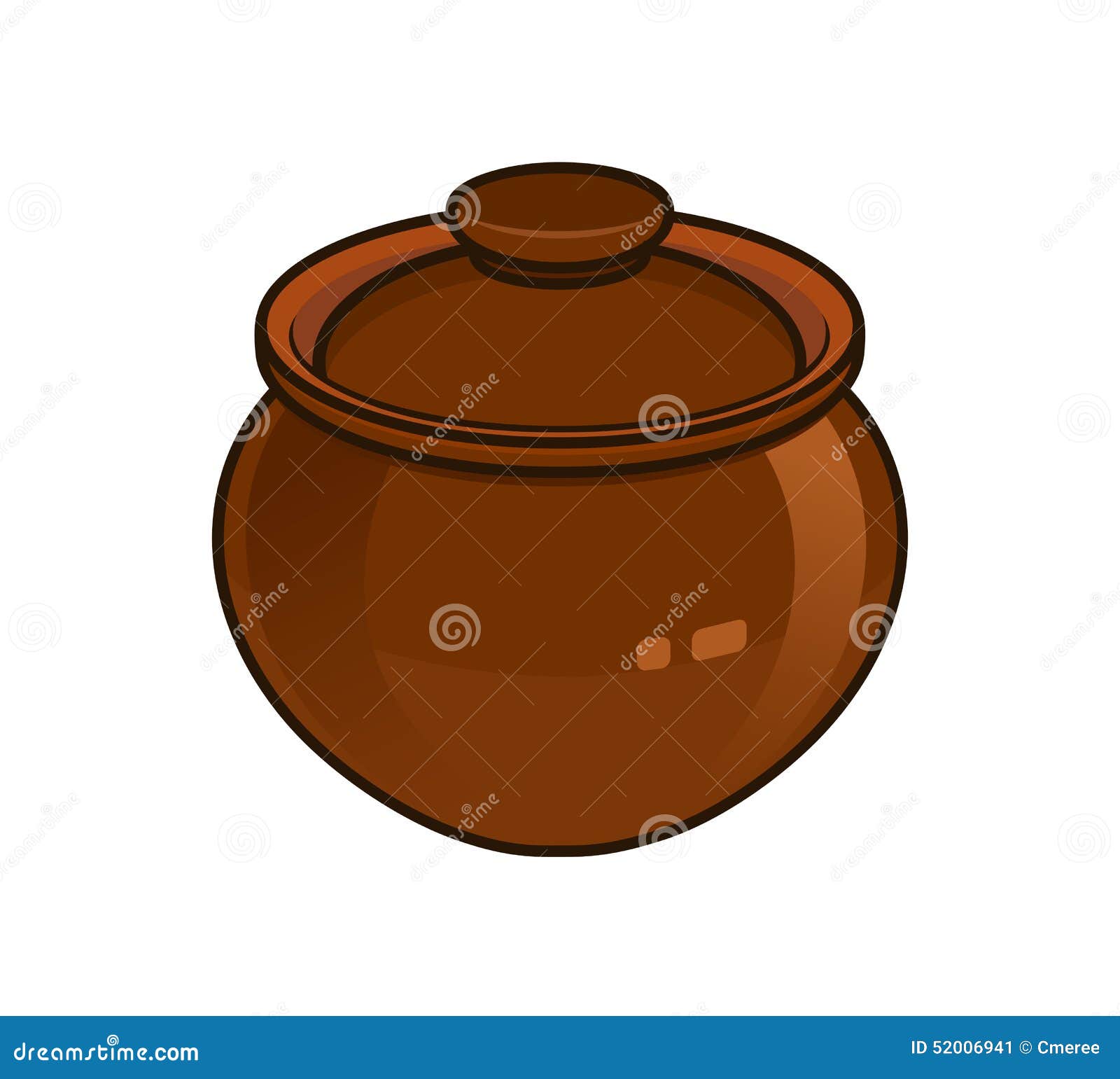 Clay pot stock vector. Illustration of white, ceramic - 52006941