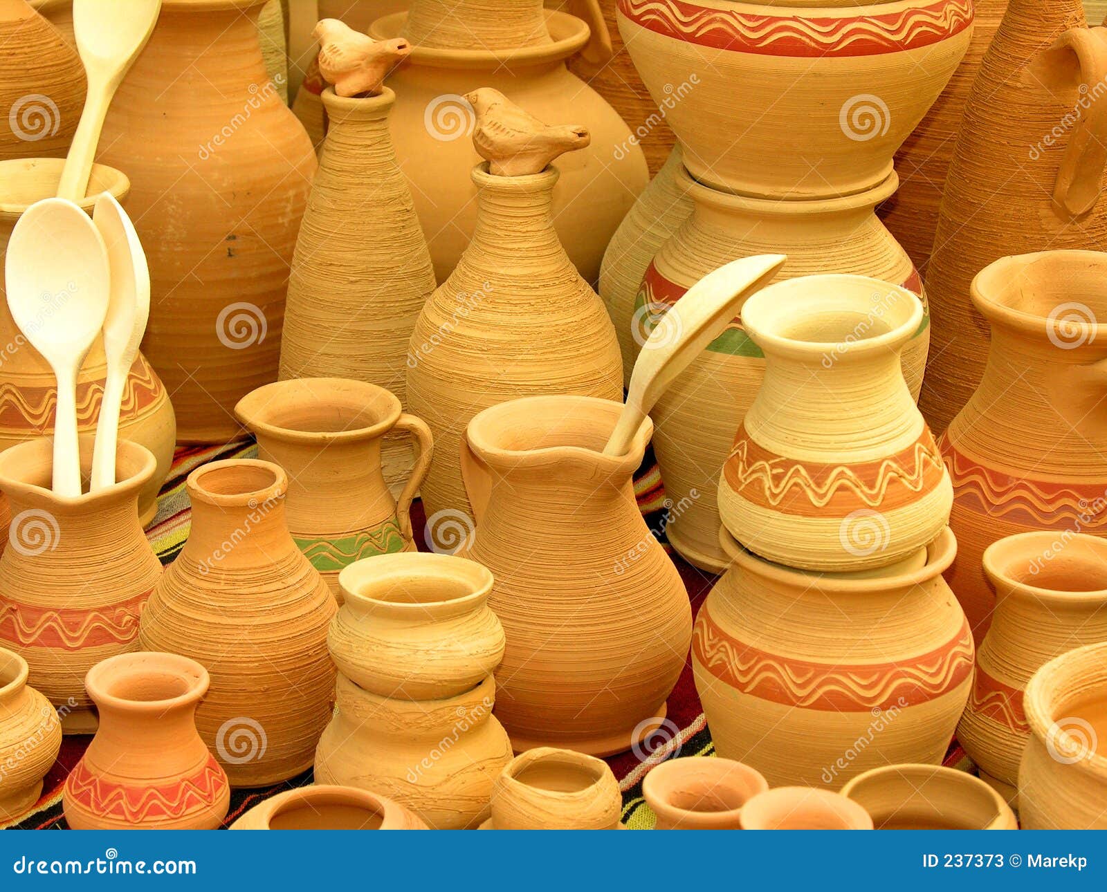 Clay pots stock image. Image of pots, terracotta, ceramic - 237373