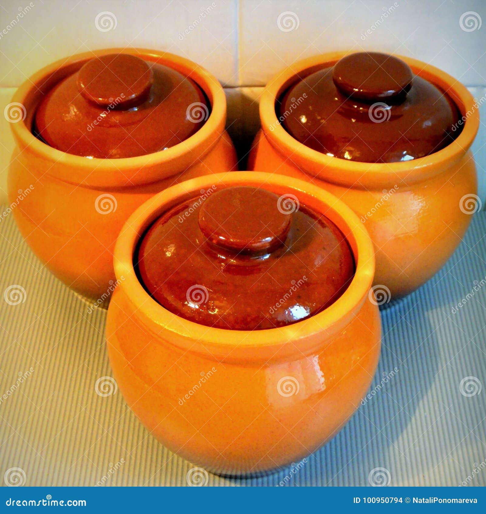 Clay pots stock photo. Image of ceramics, drink, earthenware - 100950794